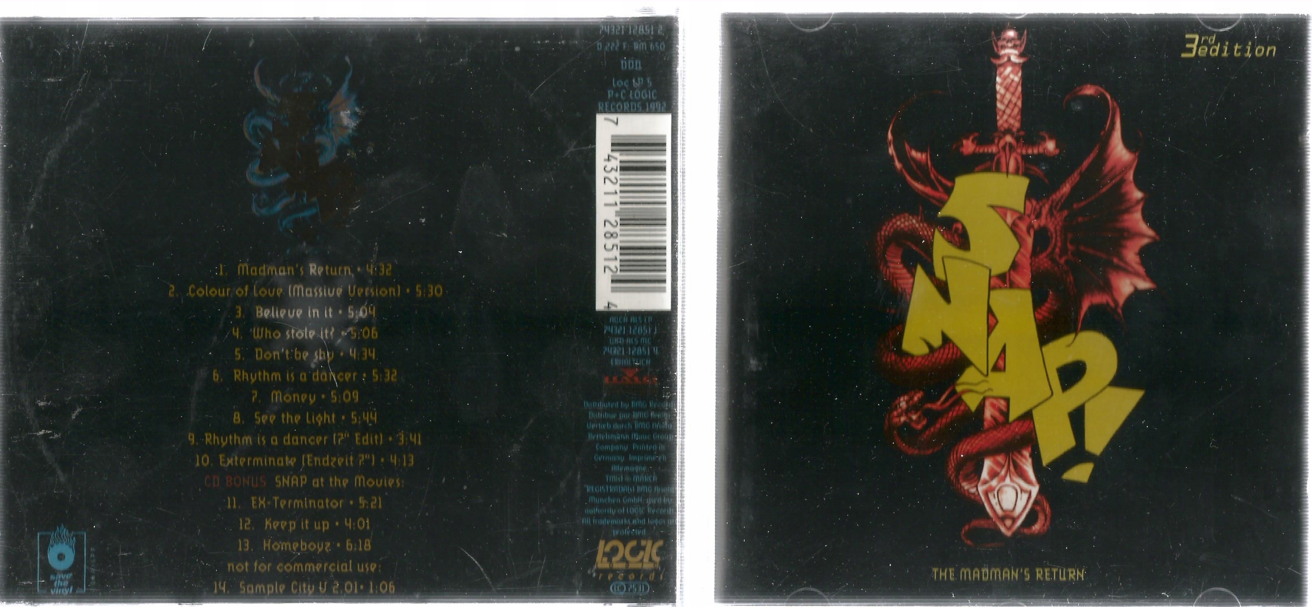 Płyta CD Snap! - The Madman's Return (3rd Edition) 1992 I Wydanie ...