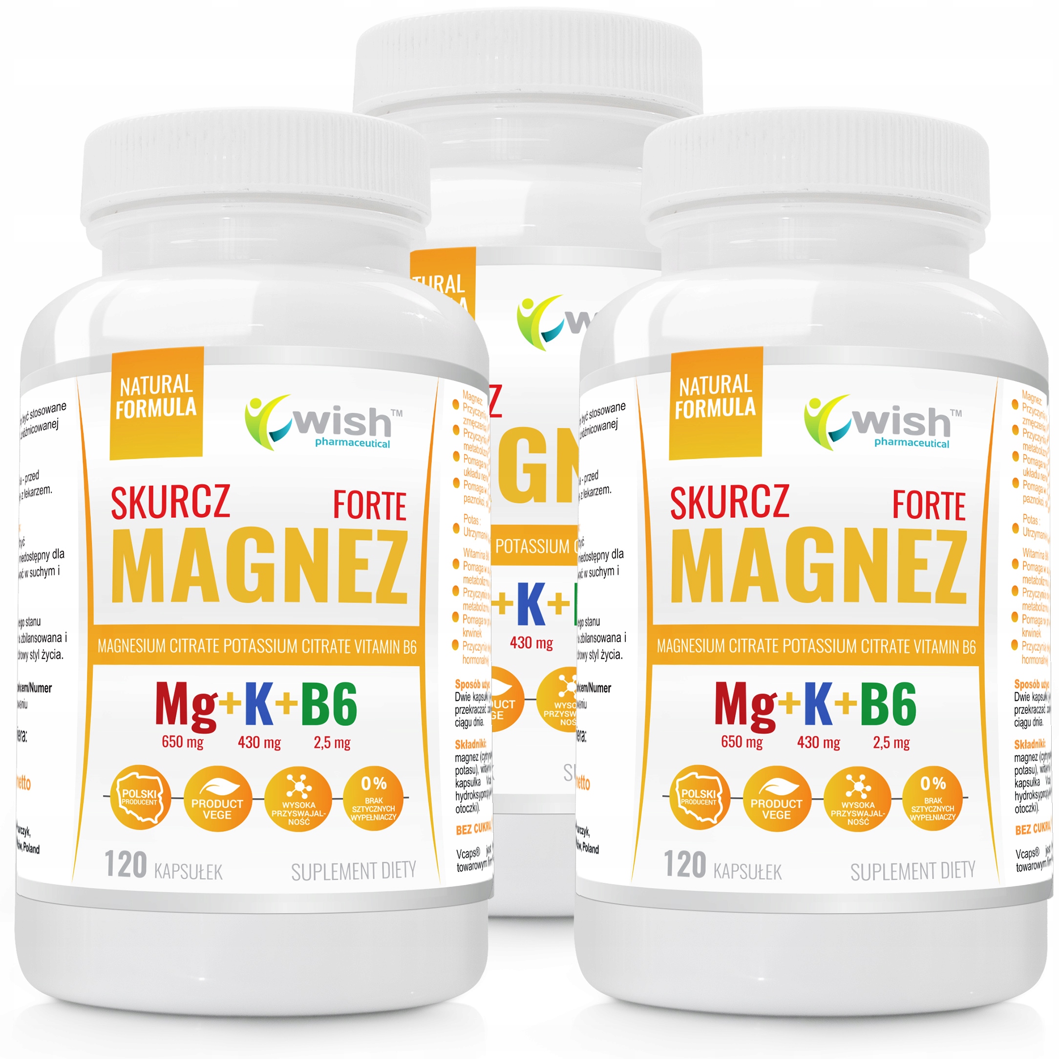 Magnez + Potas cytrynian + P-5-P B6 - 360 kapsułek (5903351711890 ...