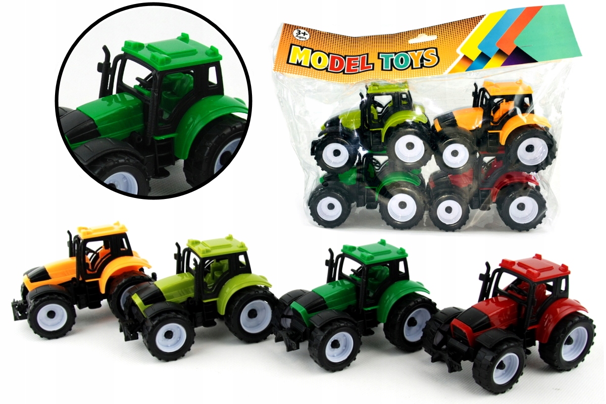 ZESTAW FARMERA TRAKTORY CIĄGNIKI ROLNICZE 4 SZT 13524380187 - Allegro.pl