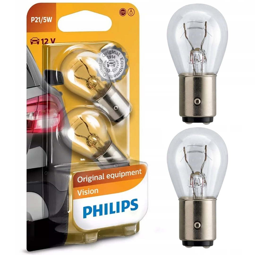 2x ŻARÓWKI PHILIPS P21/5W BAY15D 12V VISION +30% 8711500055453 za 13 ...