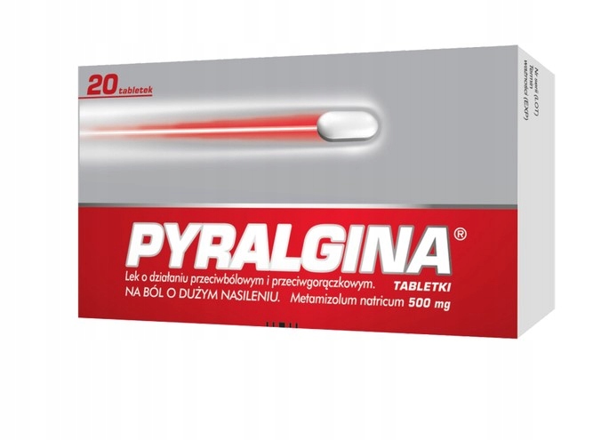 PYRALGINA lek przeciwbólowy 500 mg 20 tabletek (5903060611856) • Cena ...