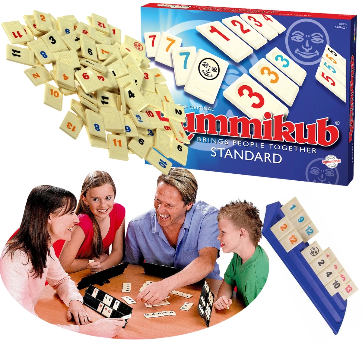 RUMMIKUB STANDARD ORIGINAL GRA PLANSZOWA LOGICZNA RODZINNA PL 2–4 ...