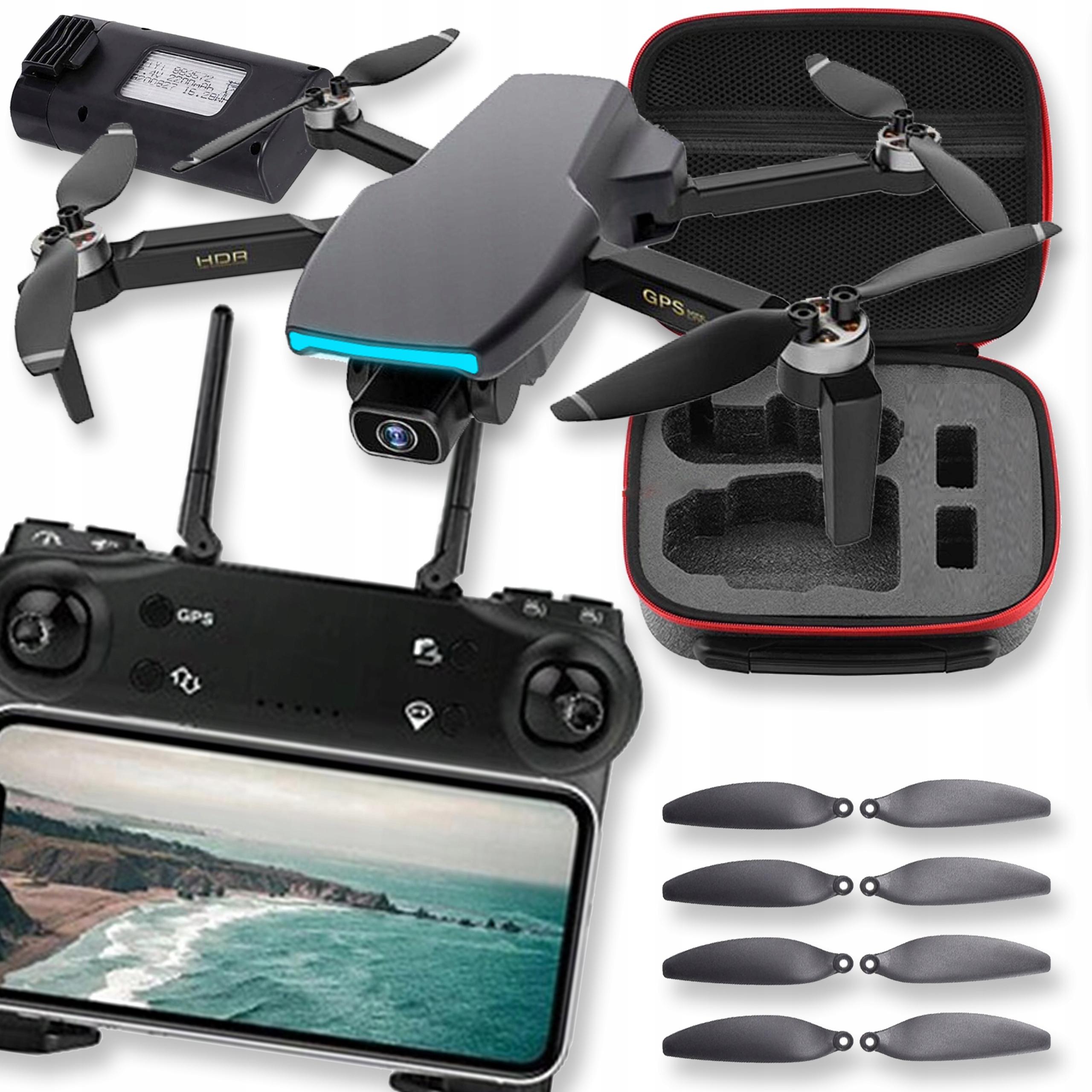 DRON PRO MINI WIFI RC KAMERA GYROSKOP SPÄŤ KOMPAS VISÍ KRYTY HRAČKA 4K ...