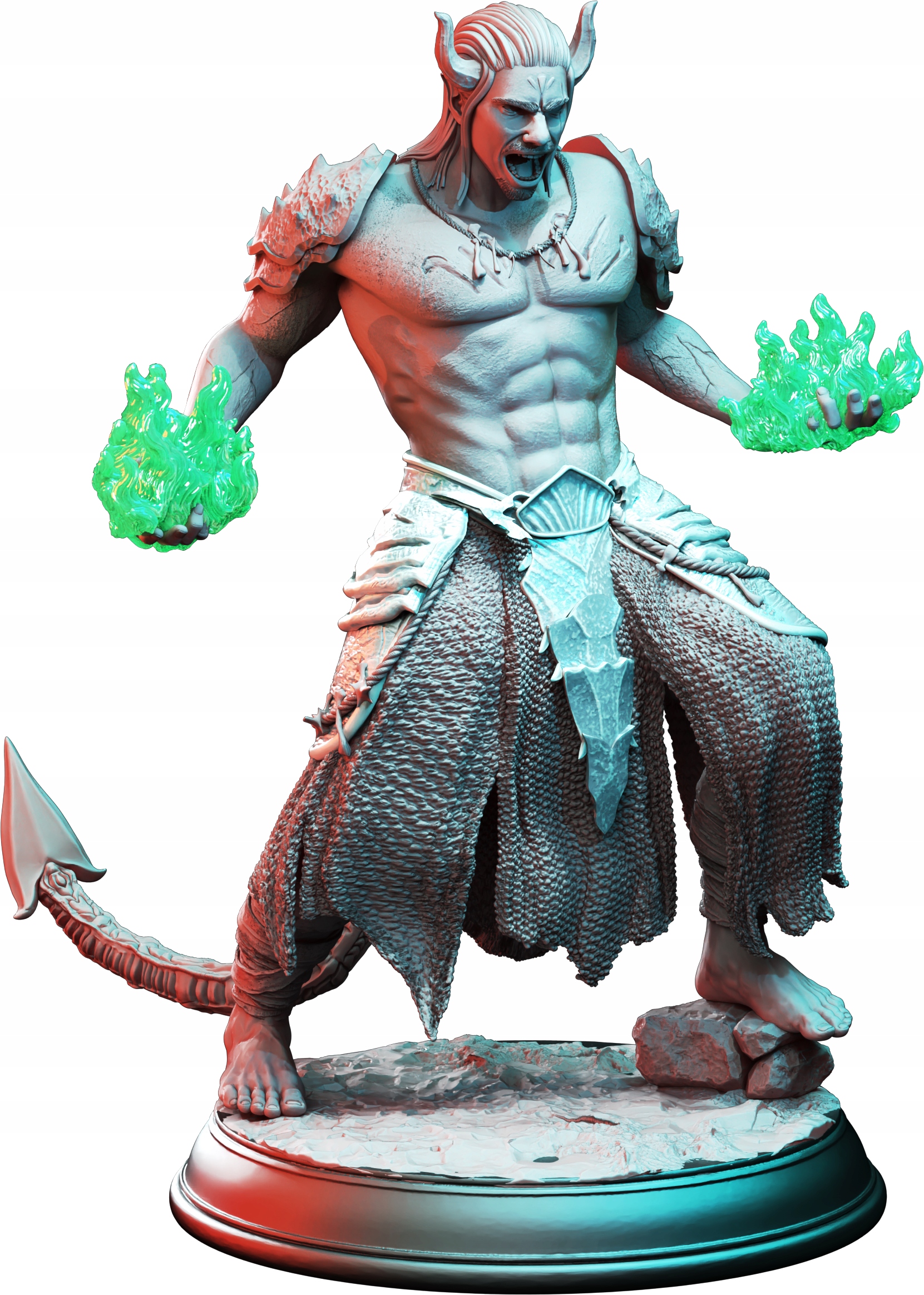 Tiefling Devil Servants Sługa Diabła + podstawa 3D druk 12k dnd mini ...