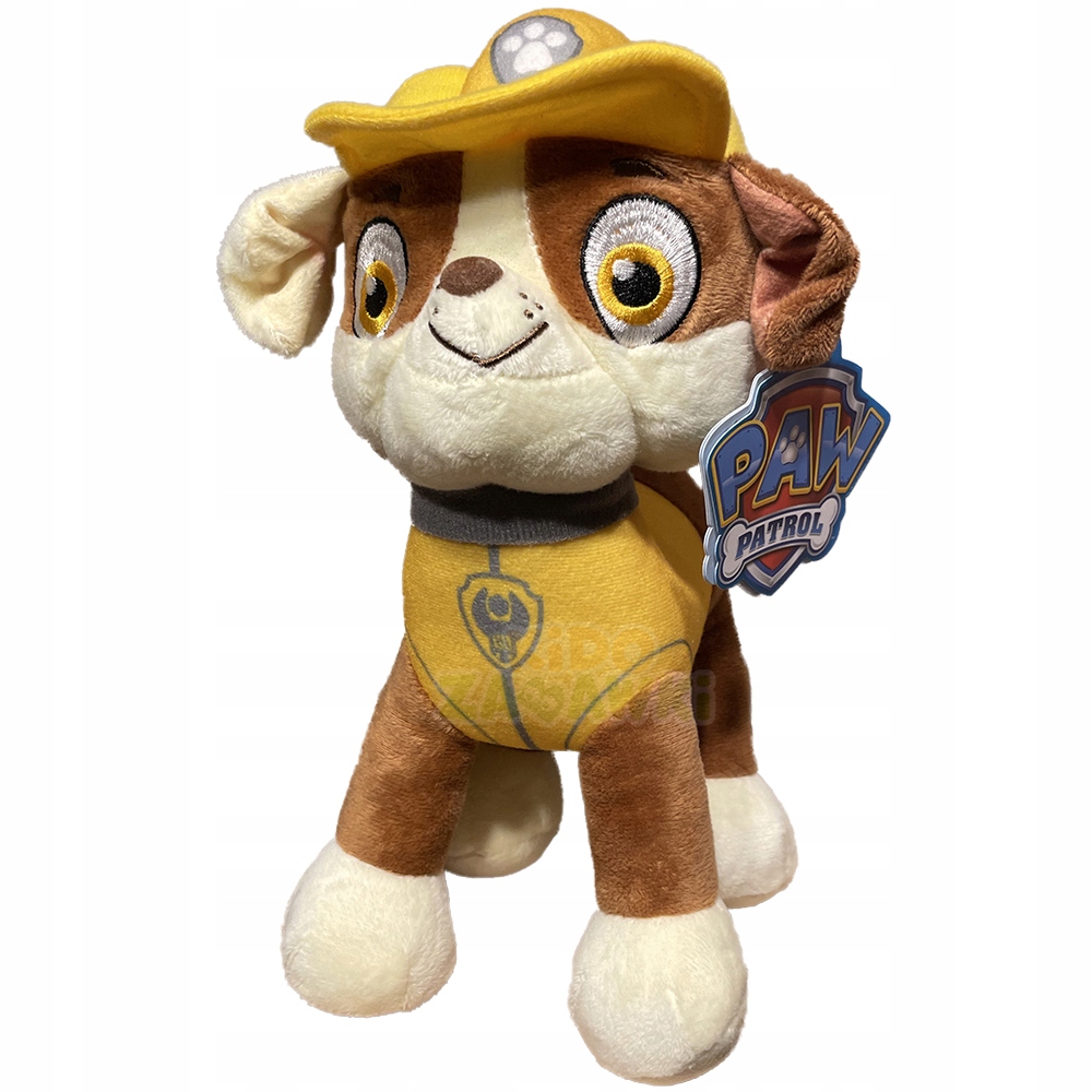 PSI PATROL MASKOTKA RUBBLE PLUSZAK 26 CM ORYGINALNY PIES Z BAJKI PAW ...