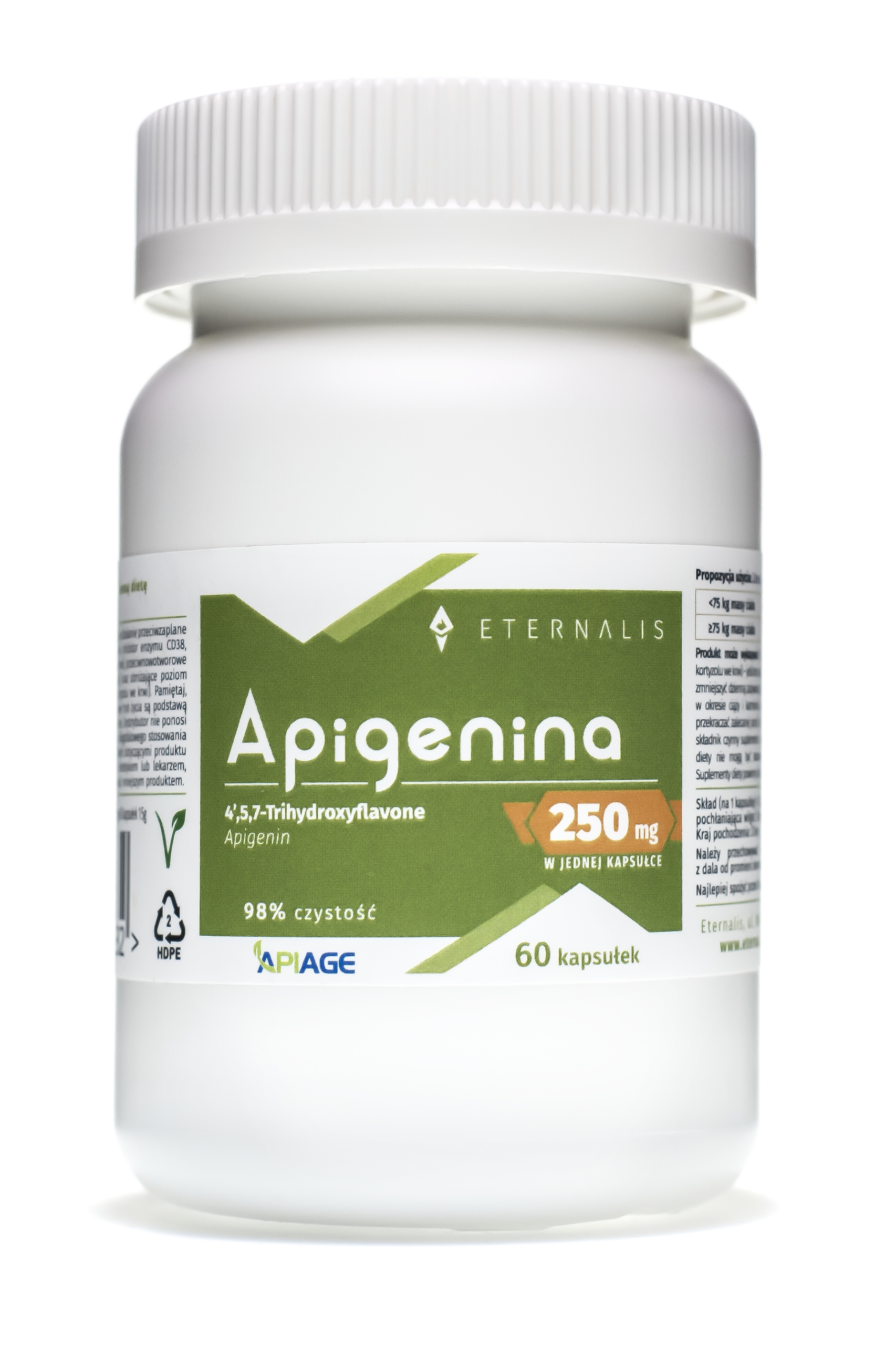 Apigenina Apigenin Apiage Eternalis 250mg kapsułki 60 szt ...
