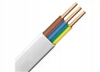 PRZEWÓD INSTALACYJNY PŁASKI YDYP 3X1,5 450/750V 50 METRÓW KABEL PRĄDOWY (ELEKTROKABEL YDYp 3x1,5 ...
