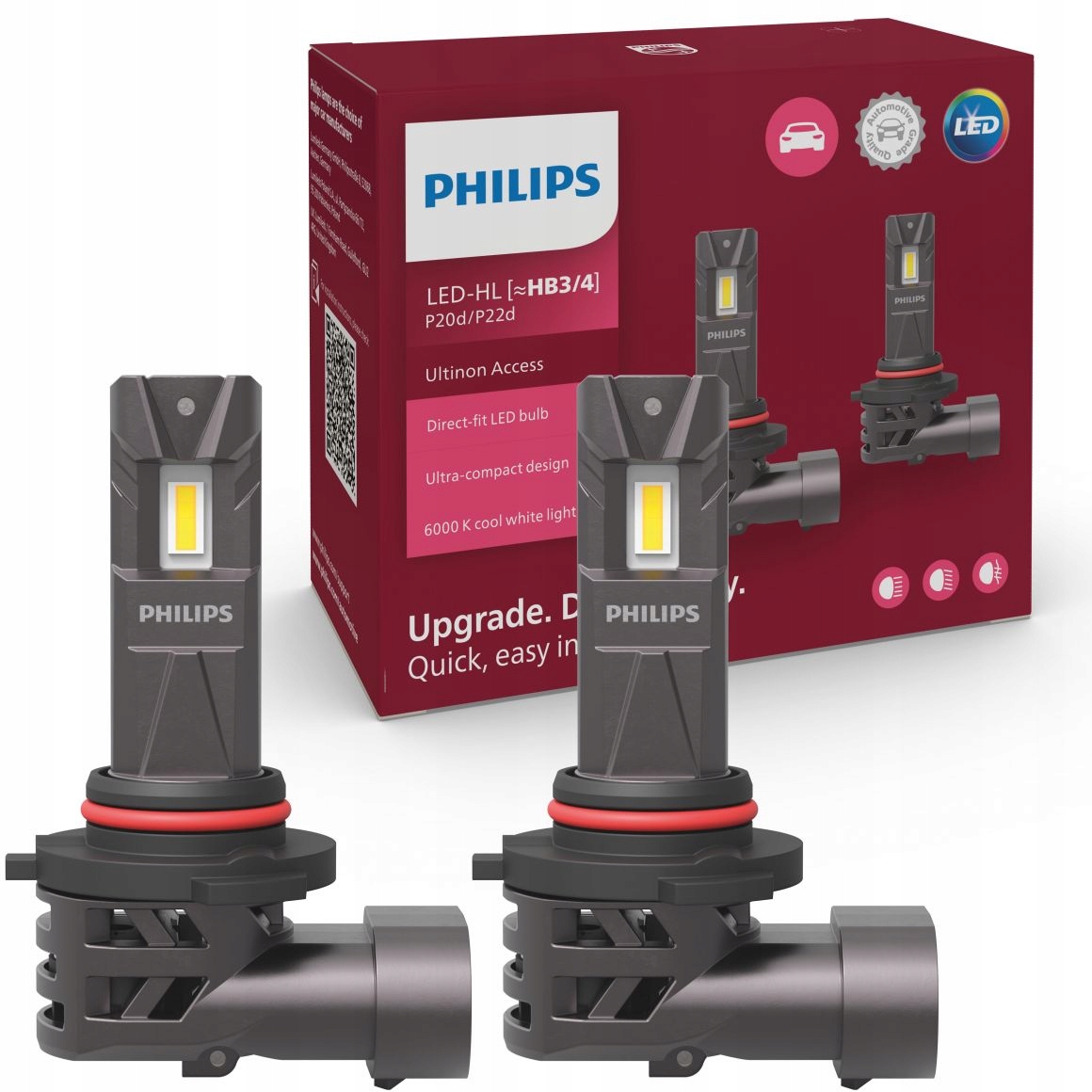 ŻARÓWKI LED HB3/HB4 PHILIPS ACCESS 6000K +80% MITSUBISHI ASX ...