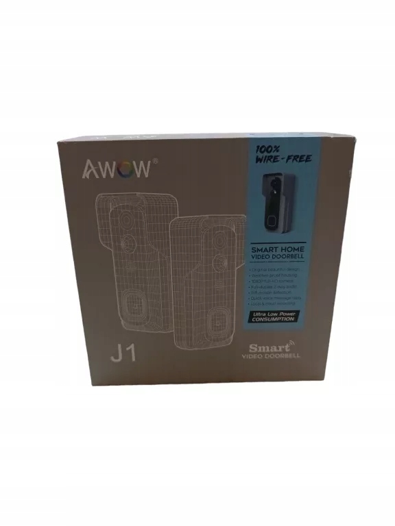 Bezprzewodowy dzwonek do drzwi z kamerą wideo, wodoodporny HD z ...