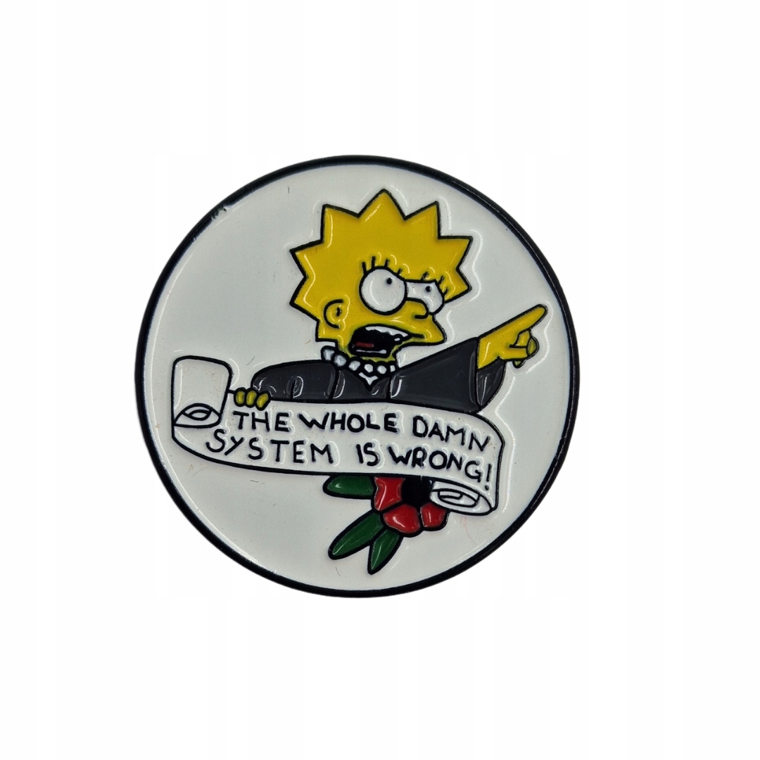 Przypinka Metalowa Lisa Simpson System is Wrong (5905450004088) • Cena ...