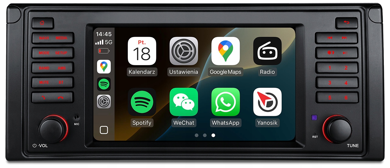 BMW E38 E39 NAJNOWSZY ANDROID AUTO CARPLAY RADIO NAWIGACJA MAPY - Sklep ...