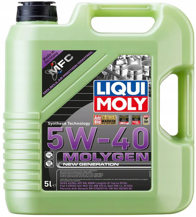 OLEJ LIQUI MOLY MOLYGEN NEW GENERATION 5W40 5L A3/B4 DIESEL BENZYNA ... OLEJ LIQUI MOLY MOLYGEN NEW GENERATION 5W40 5L A3/B4 DIESEL BENZYNA ...