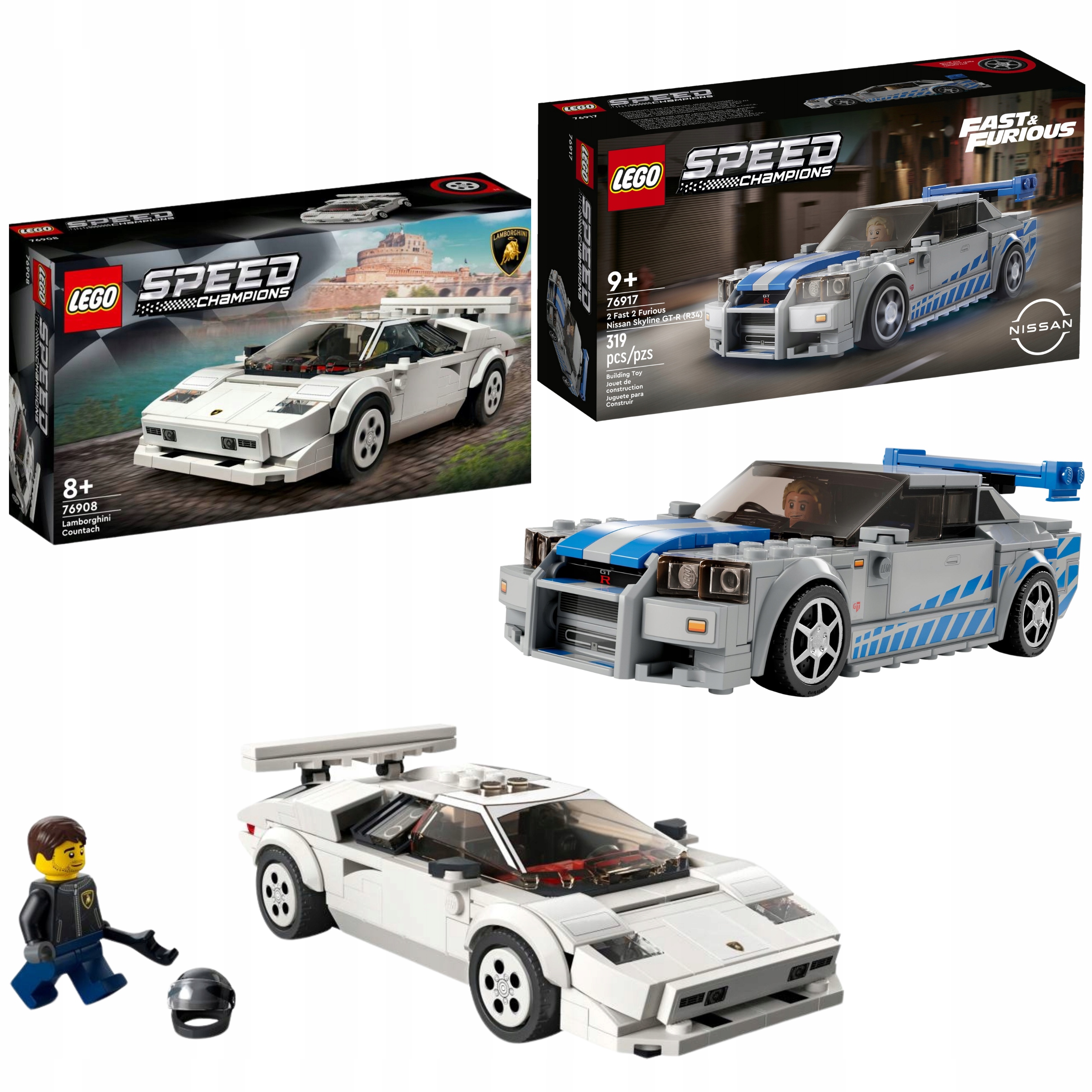 LEGO Speed Champions Auta Kolekcjonerskie Lamborghini Countach Nissan ...