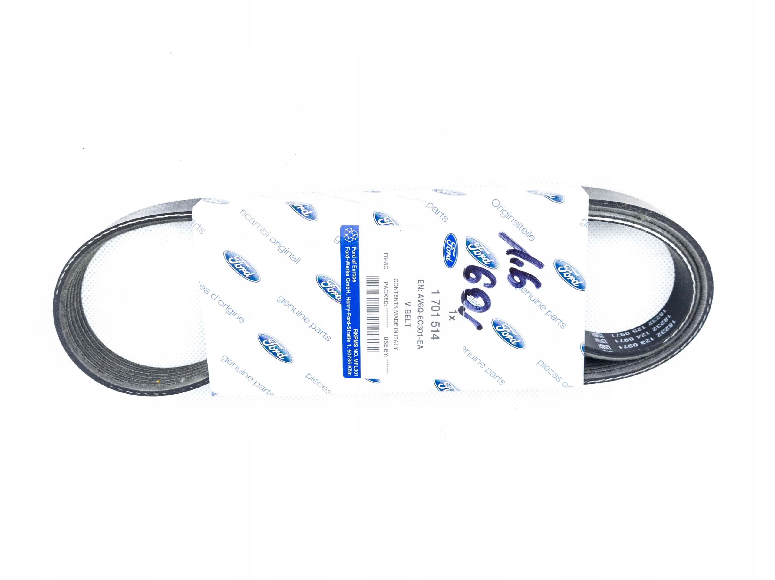Ford OE 1701514 AV6Q-6C301-EA pasek klinowy • Opinie - Allegro