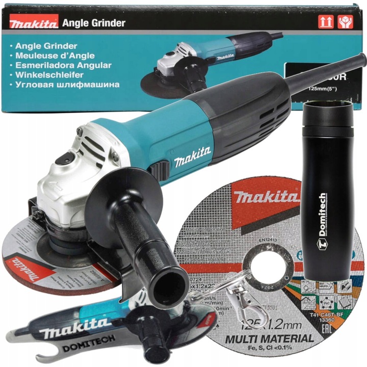 ÚHLOVÁ BRUSKA SÍŤOVÁ 125MM 720W S FUNKCÍ ANTI-RESTART MAKITA ...