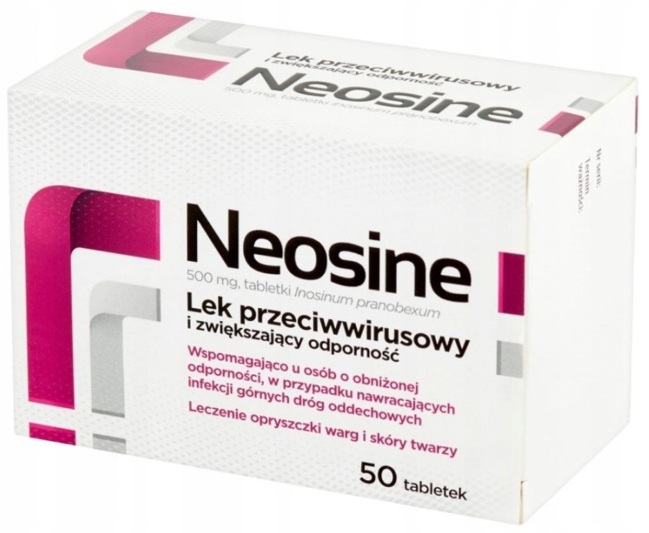 Neosine 500 mg lek przeciwwirusowy na odporność 50 tabletek ...