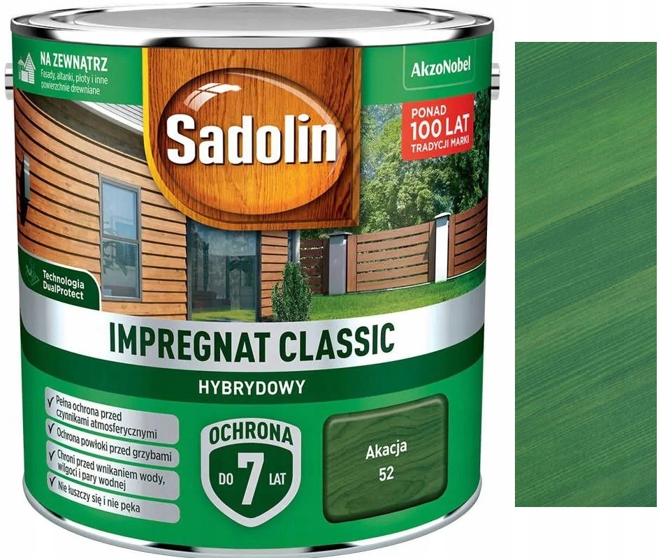SADOLIN IMPREGNAT CLASSIC HYBRYDOWY DO DREWNA AKACJA 2.5L ...