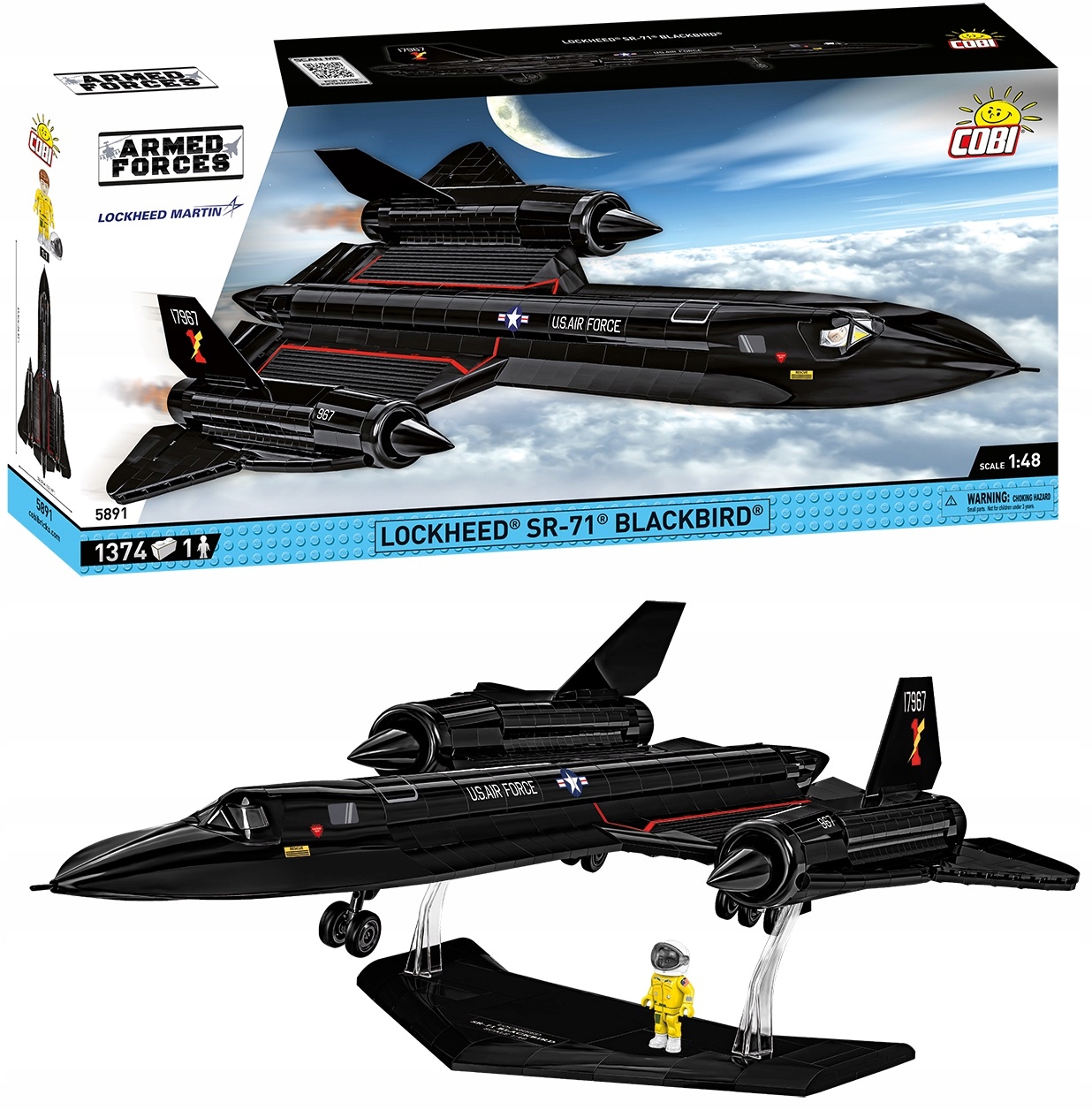Klocki Cobi 5891 Blackbird LOCKHEED SR-71 samolot rozpoznawczy US Air Force (5902251058913 ...
