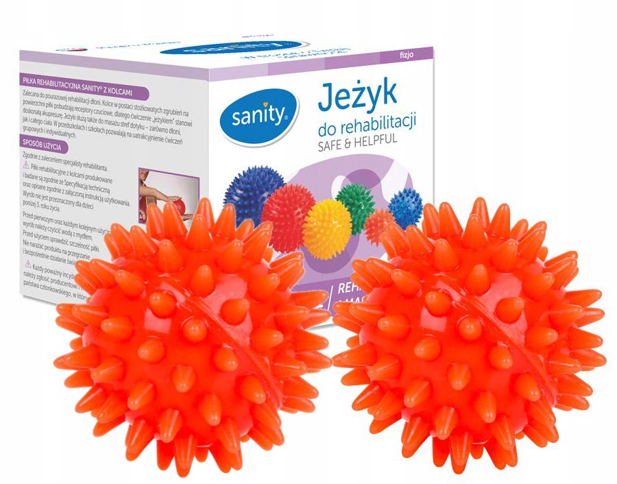 Piłka Gumowa z Kolcami do Rehabilitacji - Przyrządy do rehabilitacji i ...