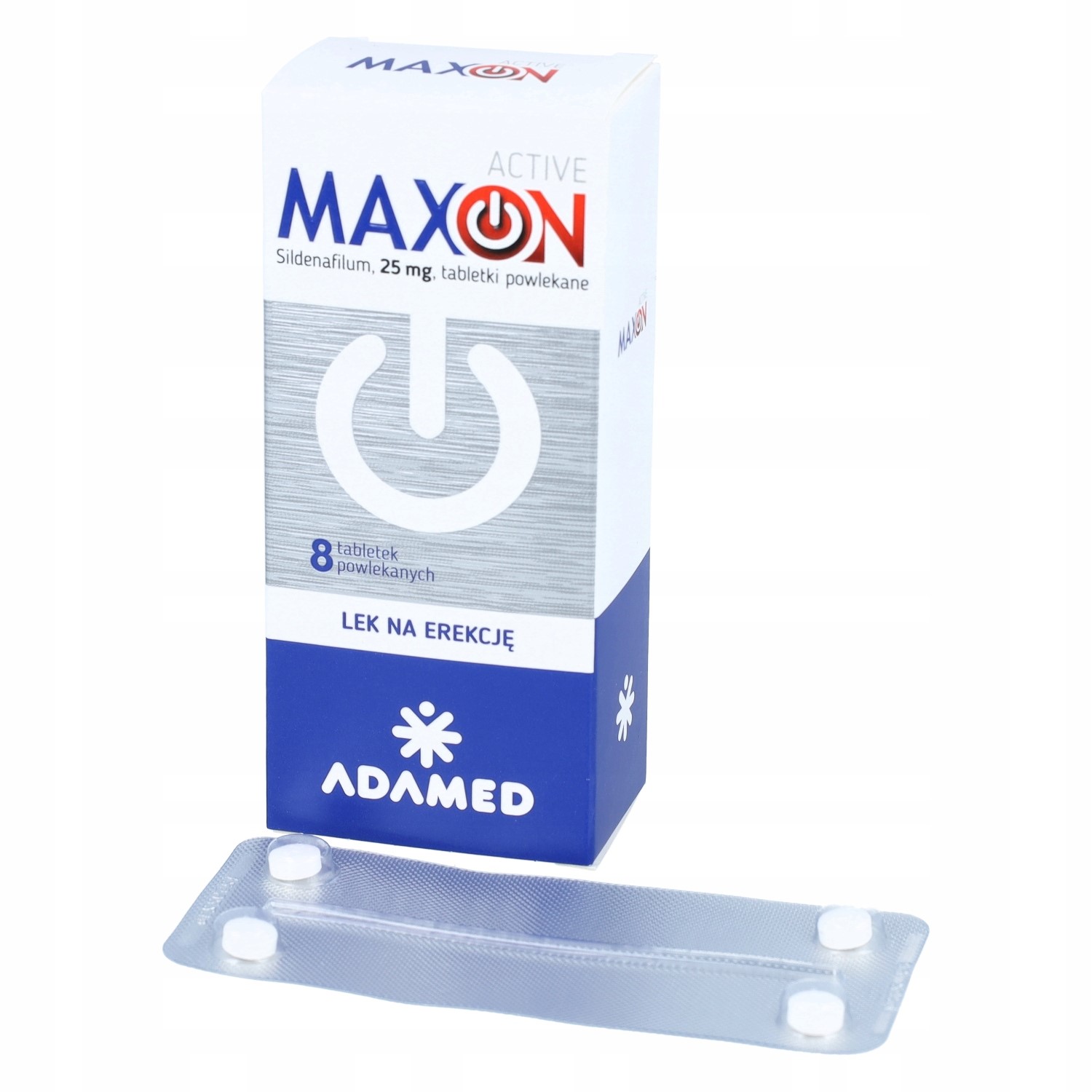MaxOn Active 25 mg (Sildenafil) lek na potencję 8 tabletek ...