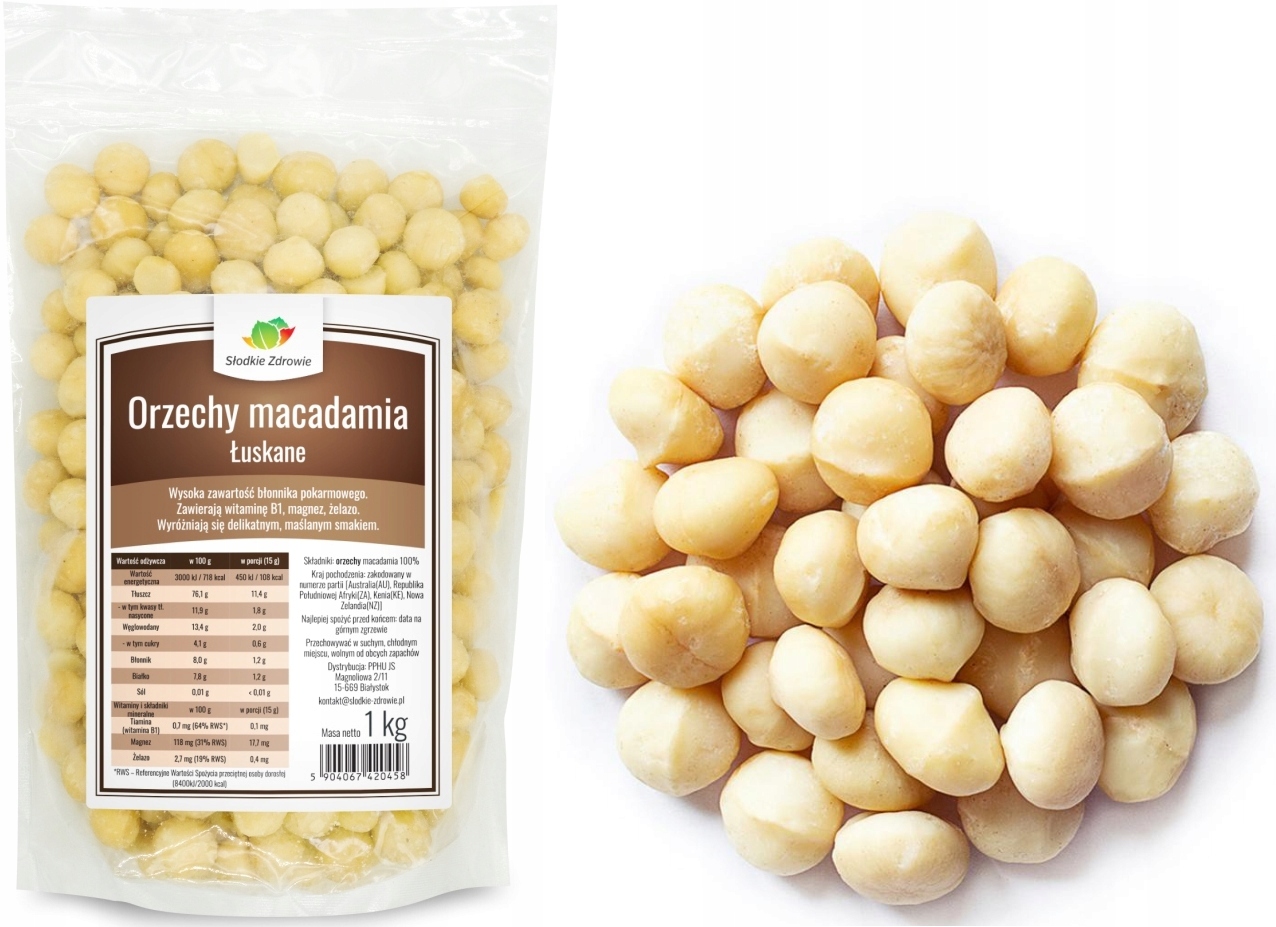 Orzechy makadamia Słodkie Zdrowie całe orzechy 250 g (5904067420472 ...