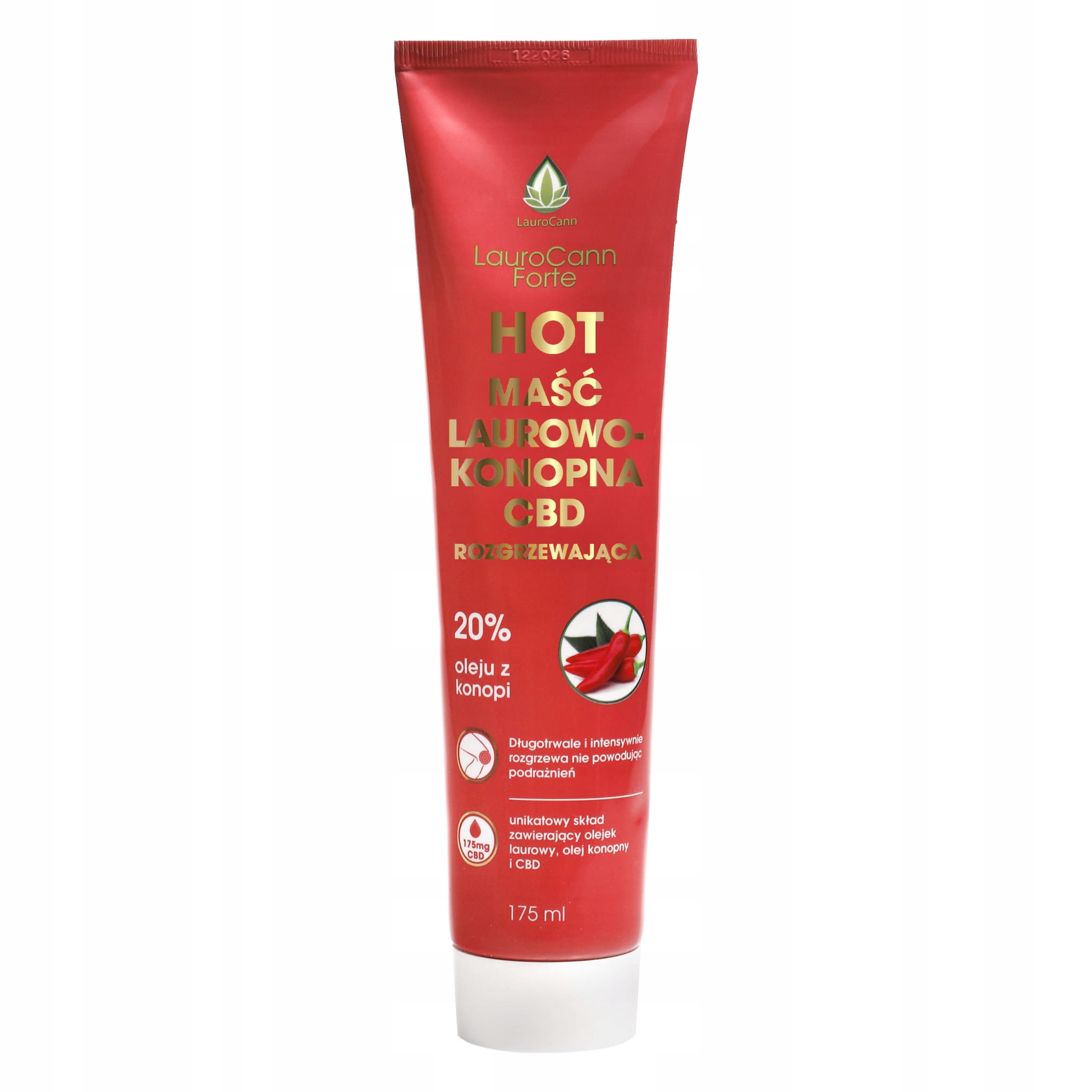 LauroCann Forte HOT maść konopna rozgrzewająca 20% 175ml + CBD ...
