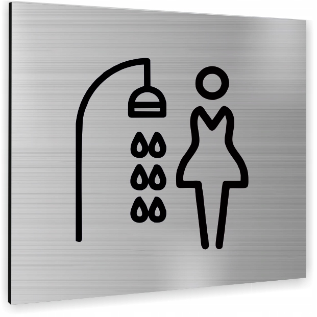 Accept Piktogram Sprcha Ženy - Bílá Tabulka - Černý Tisk Bez Rámečku ...