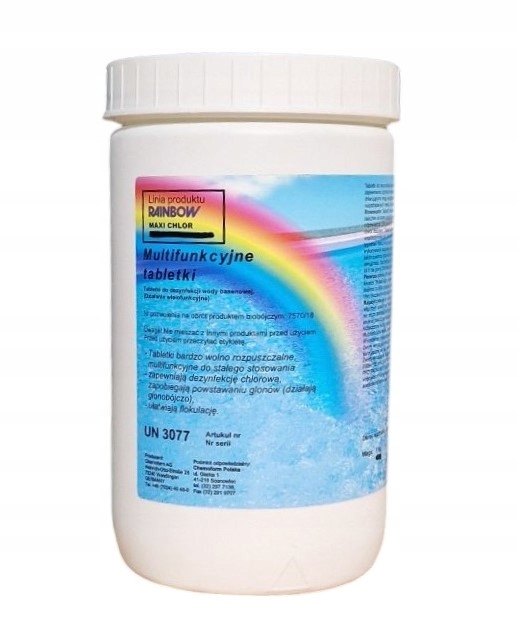 Chlor tabletki Rainbow 1 kg • Cena, Opinie • Chemia basenowa 6888720909 ...