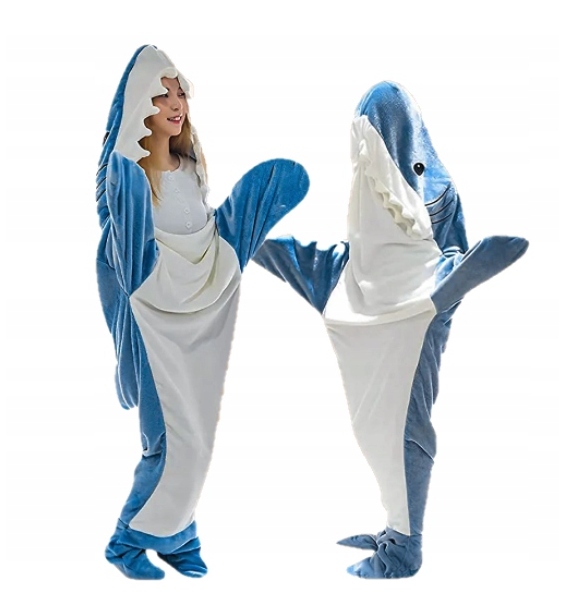 KOC ŚPIWÓR REKIN DLA DOROSŁYCH OTULACZ MIĘKKI Z KAPTUREM S ...