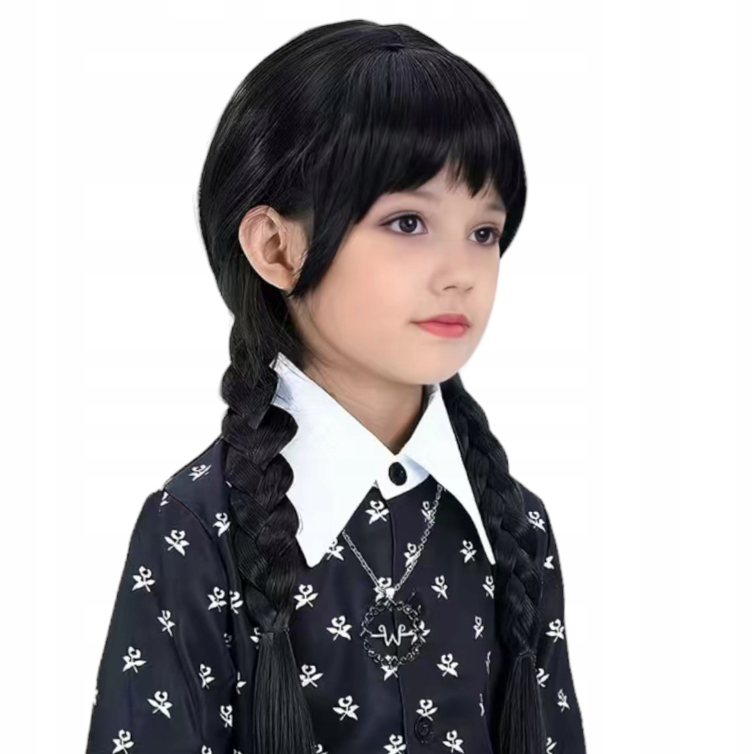 PERUKA WEDNESDAY ADDAMS CZARNA WARKOCZE COSPLAY (5905741567438) • Cena ...