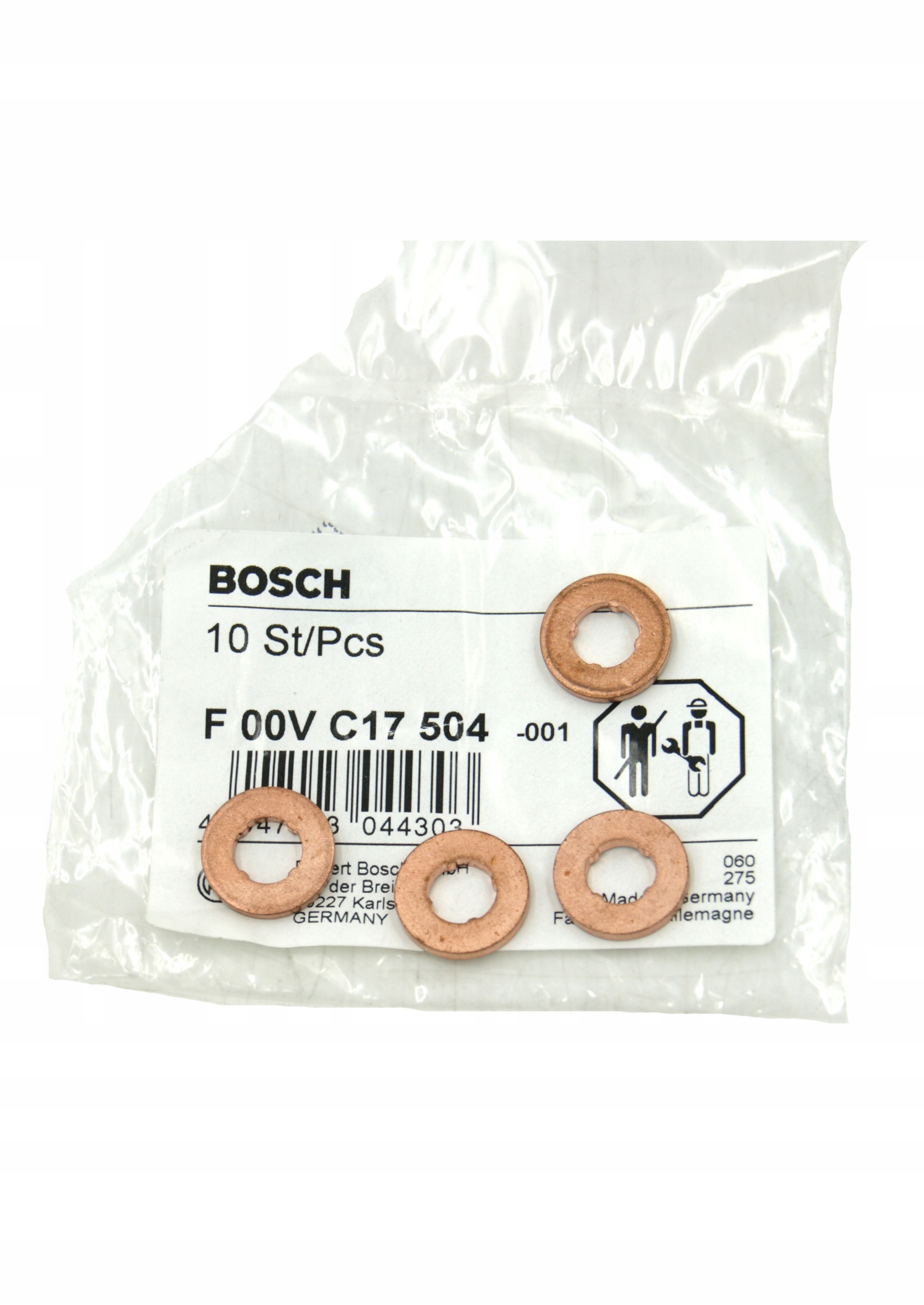 BOSCH F00VC17504 PODKŁADKA TERMICZNA WTRYSKU x4 F 00V C17 504 za 18 zł ...
