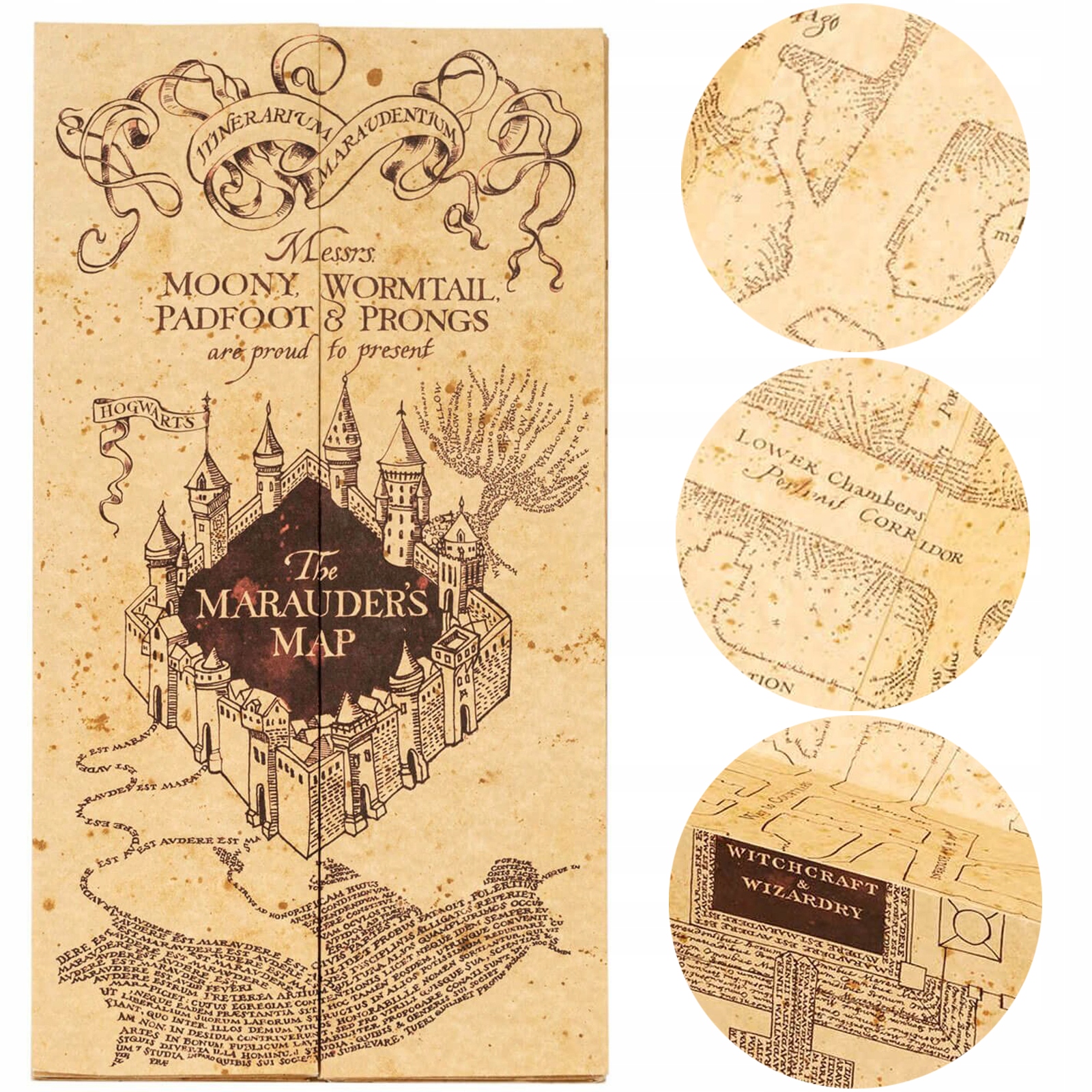 Harry Potter Mapa Huncwotów Plakat filmowy Pergamin The Marauders Map 12559703062 - Sklepy ...