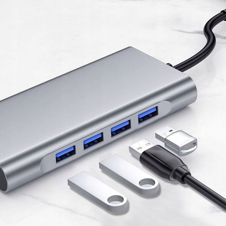 HUB USB C ADAPTER STACJA DOKUJĄCA 11 W 1 Z 4K HDMI SD/TF VGA TYPE C PD 2024 - Sklep, Opinie ...