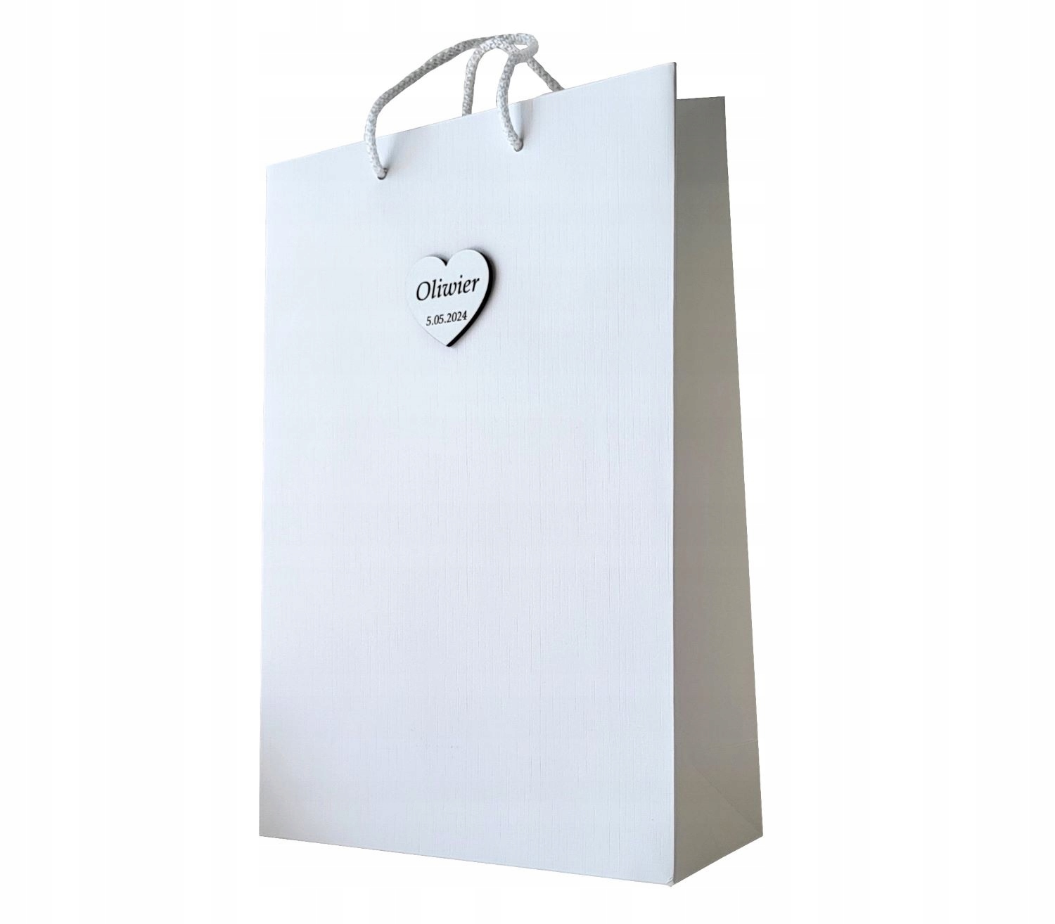 BIAŁA TOREBKA PREZENTOWA PERSONALIZOWANA TORBA NA PREZENT CHRZEST KOMUNIA • Cena, Opinie • Torby ...