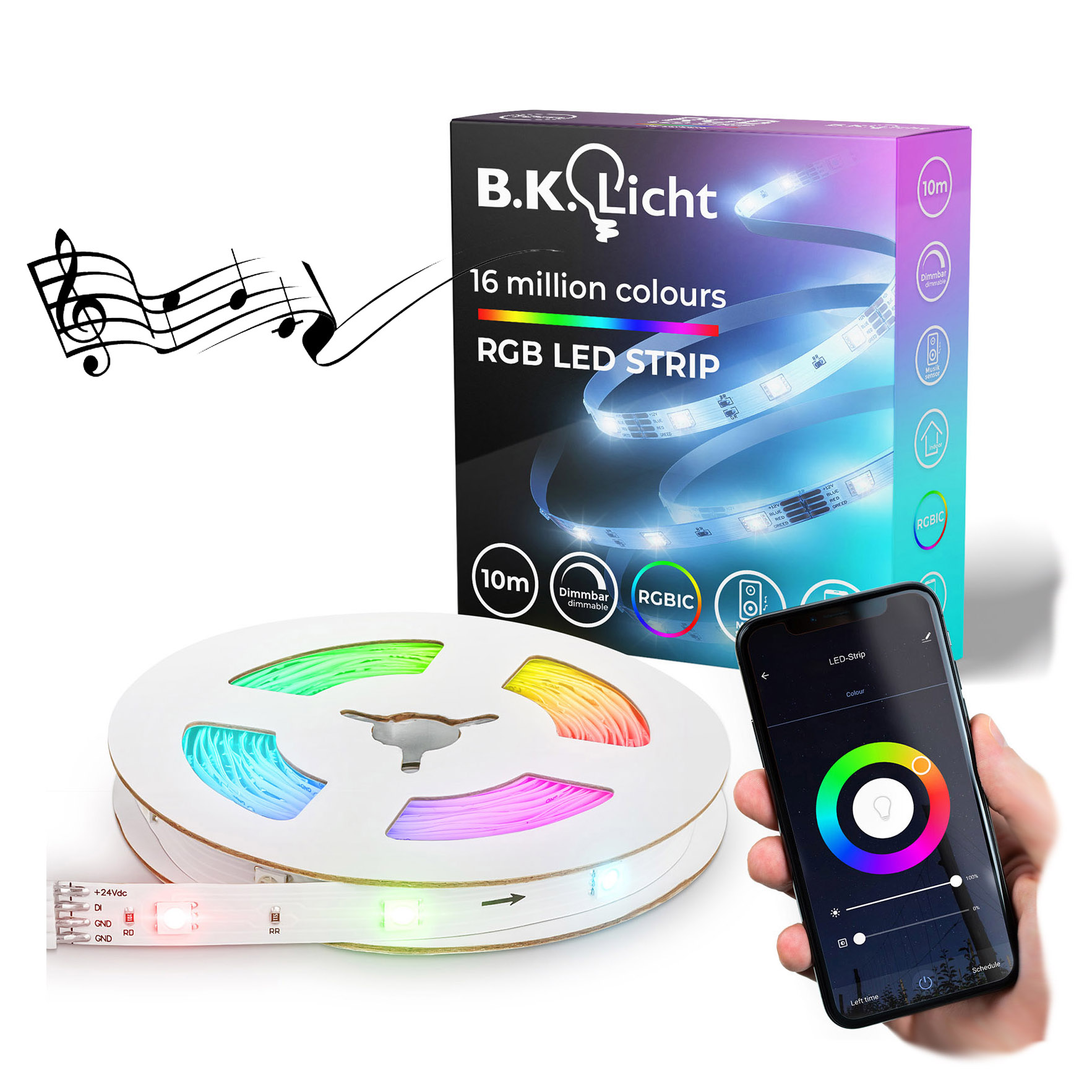 B.K.LICHT I WIFI TAŚMA LED RGBIC 5 M USB (5905475645662) • Cena, Opinie ...