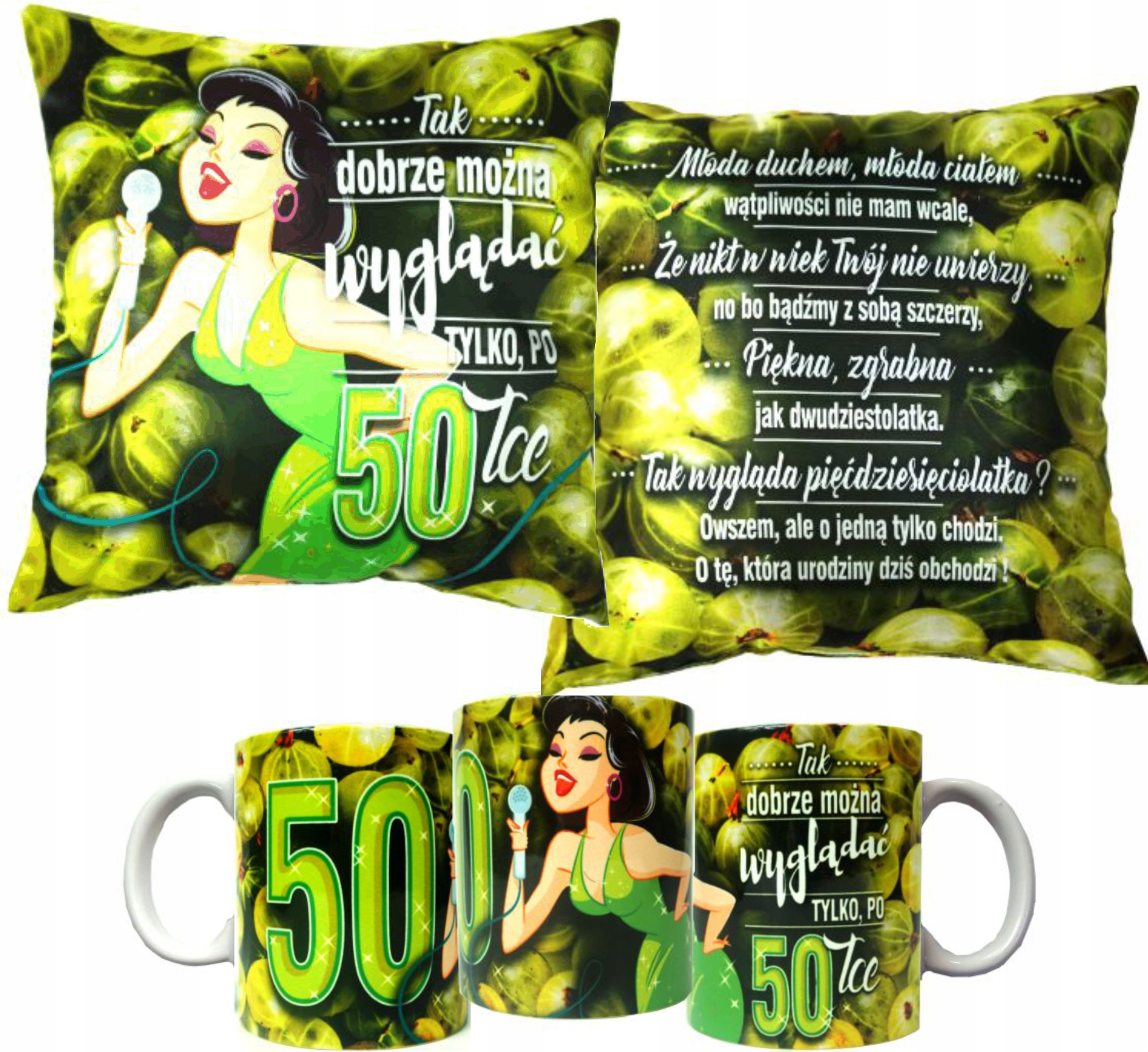 PODUSZKA i KUBEK na RÓŻNE OKAZJE urodziny WZORY (18 30 40 50 60 pięćdziesiątka mamy żony) • Cena ...