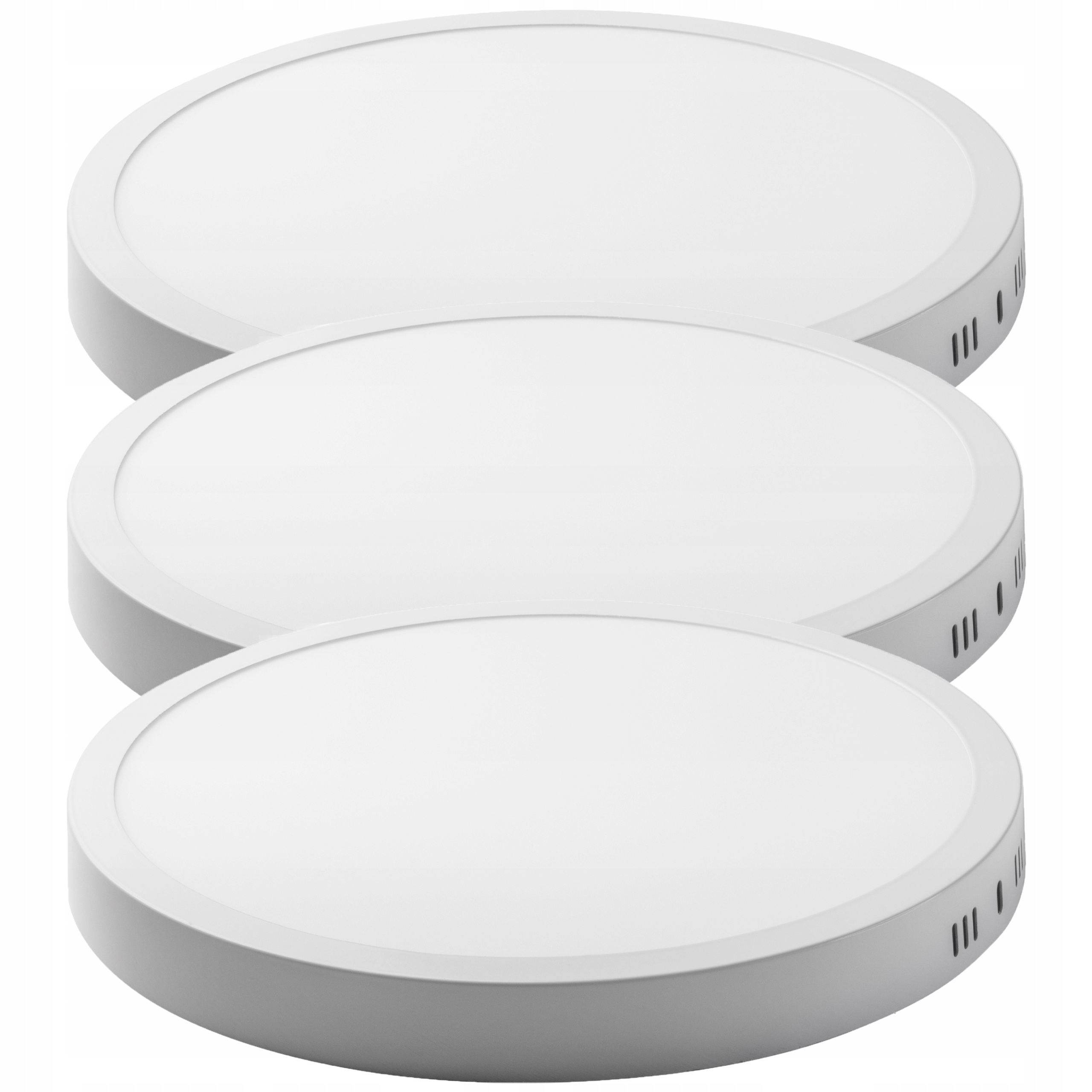 3x Panel plafon LED natynkowy okrągły 24W NEUTRAL (5901703204861 ...