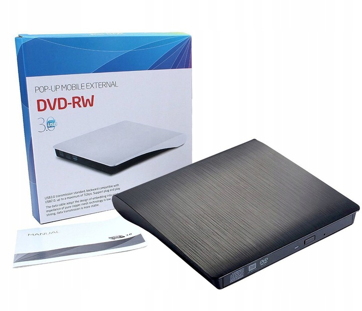 Nagrywarka DVD zewnętrzna ZEWNĘTRZNY PRZENOŚNY NAPĘD DVD-RW CD-R NA USB ...