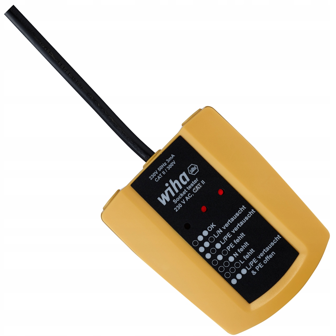 WIHA Tester gniazd sieciowych 230 V AC, CAT II (4010995452209) • Cena ...