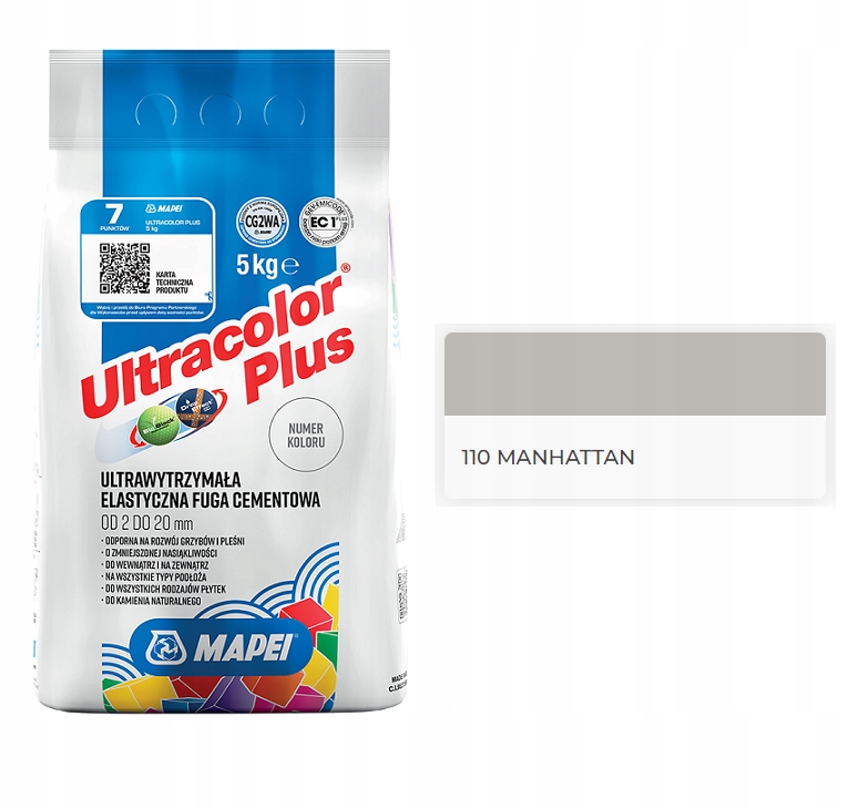 Fuga elastyczna Mapei szary 110 MANHATTAN 5 kg (8022452104565) • Cena ...