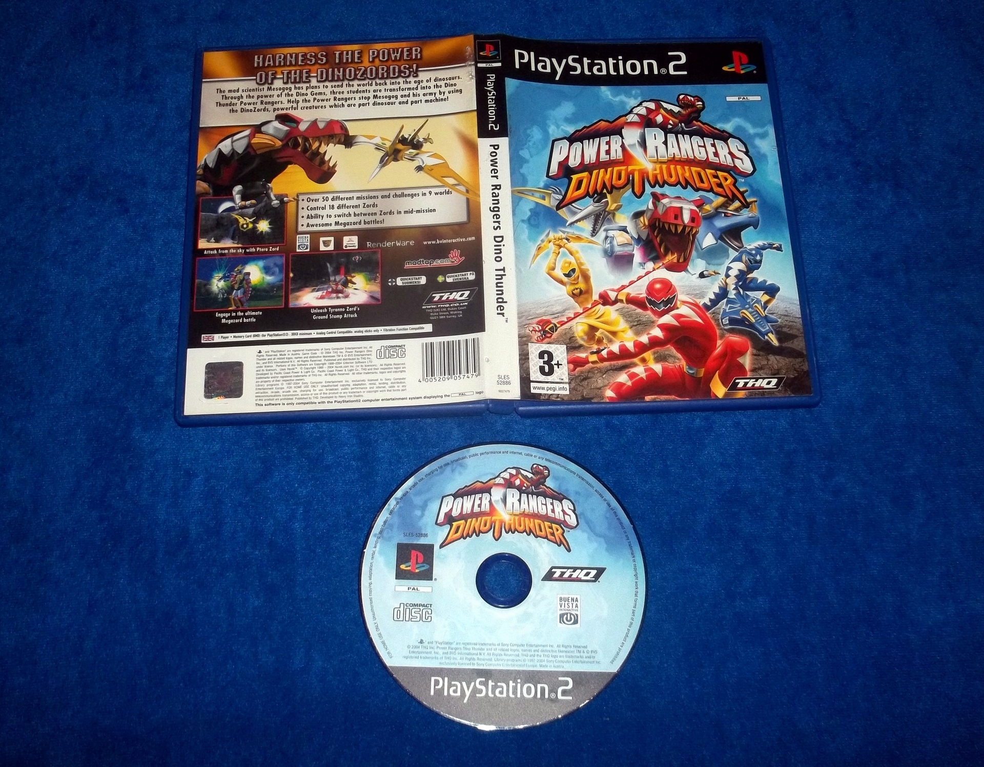 POWER RANGERS DINO THUNDER PS22 PlayStation 2 (PS2) pudełkowa - Stan ...