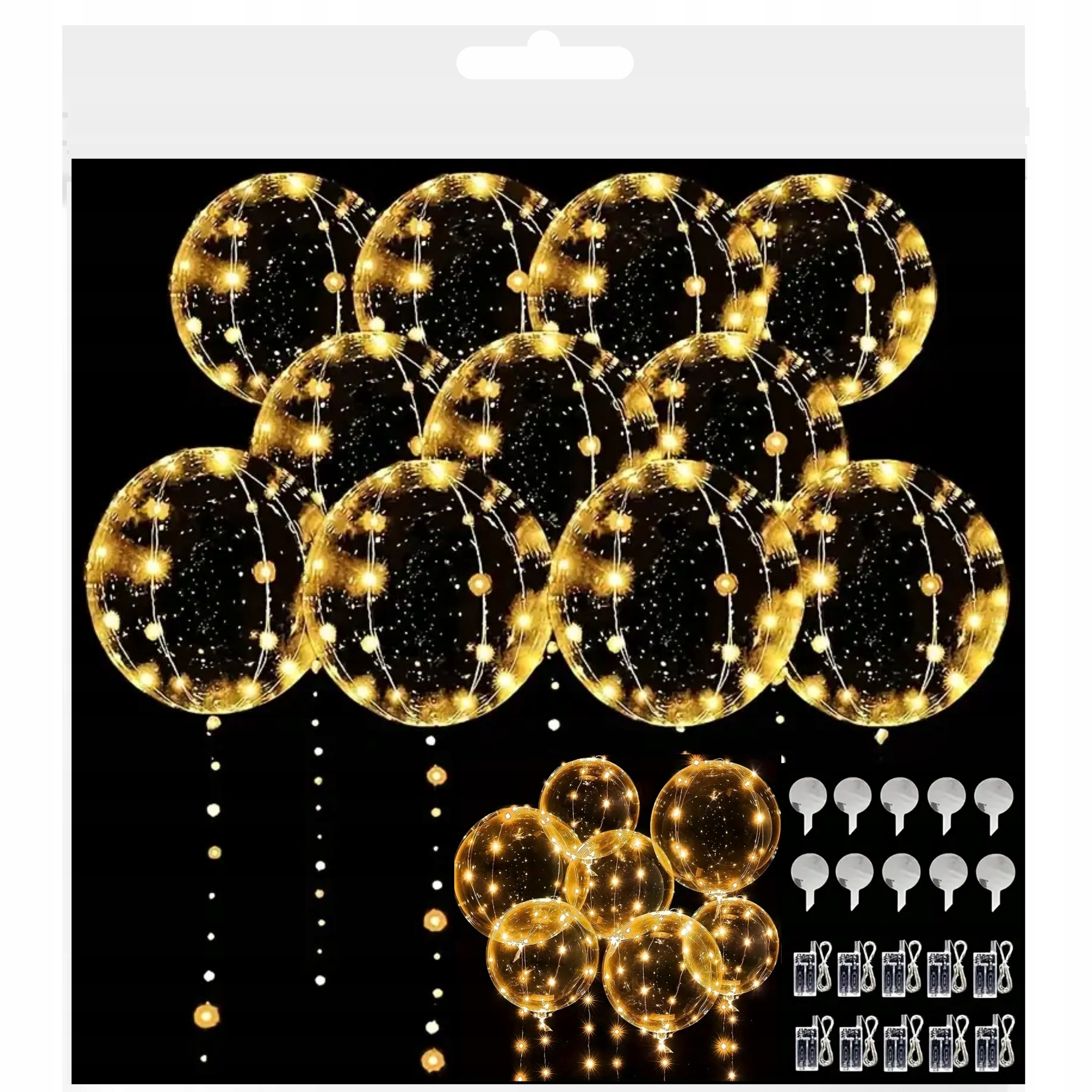 BALONY ŚWIECĄCE LED PRZEŹROCZYSTE ŚWIECĄCY BALON NA ŚLUB Balony BOBO ...