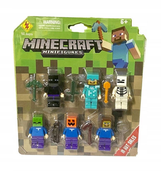 MINECRAFT MY WORLD MINI FIGURKI 6 SZT KLOCKI 13633331088 - Allegro.pl