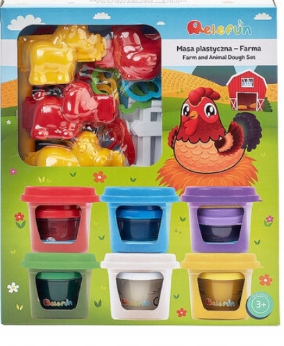 MASA PLASTYCZNA FARMA, 6 KOLOROWYCH POJEMNICZKÓW (5609288269885) • Cena ...