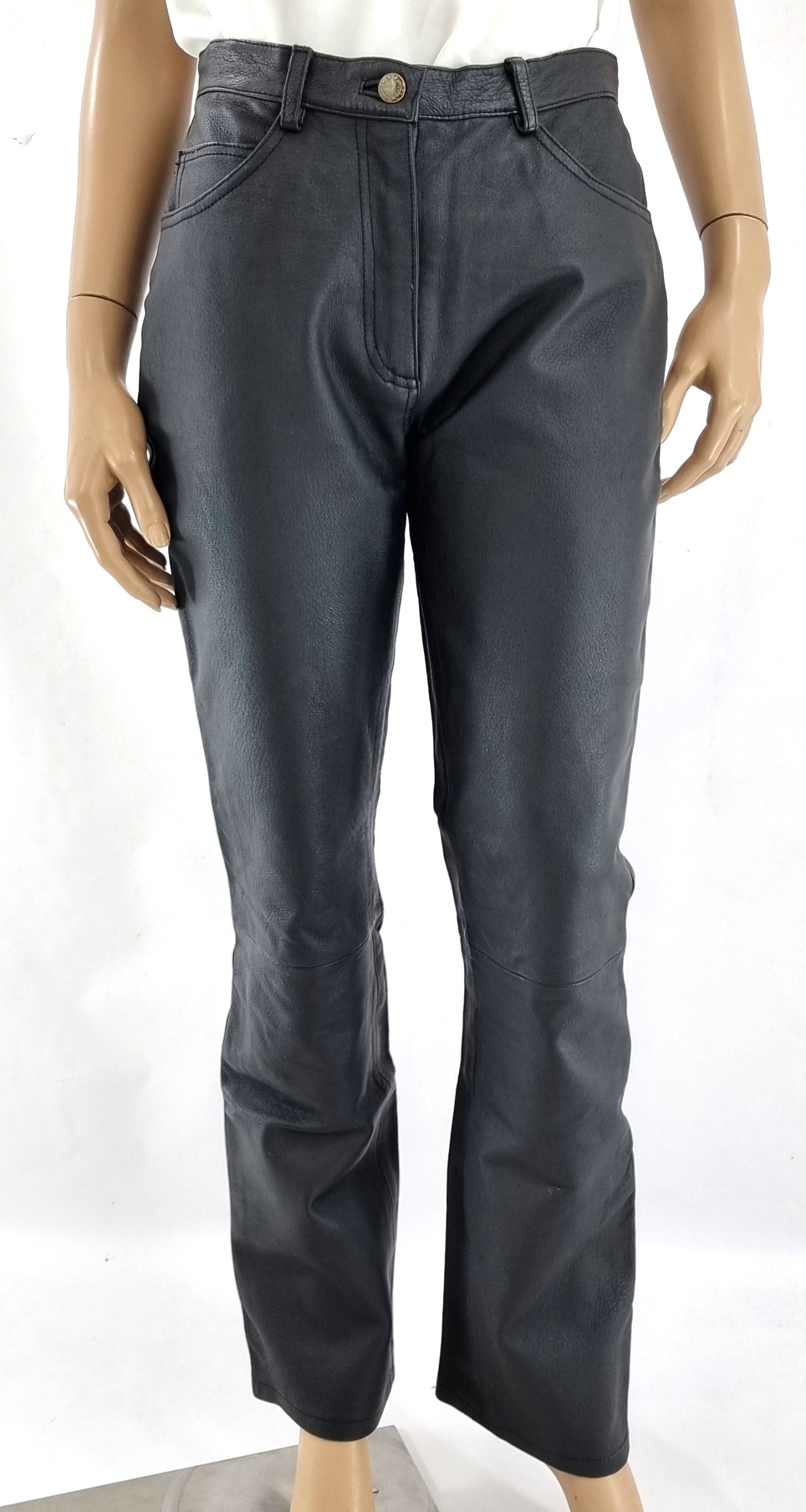 Outer Edge Czarne Spodnie Skóra Naturalna 38 • Cena, Opinie • Casual (na co dzień) 13897341854 ...