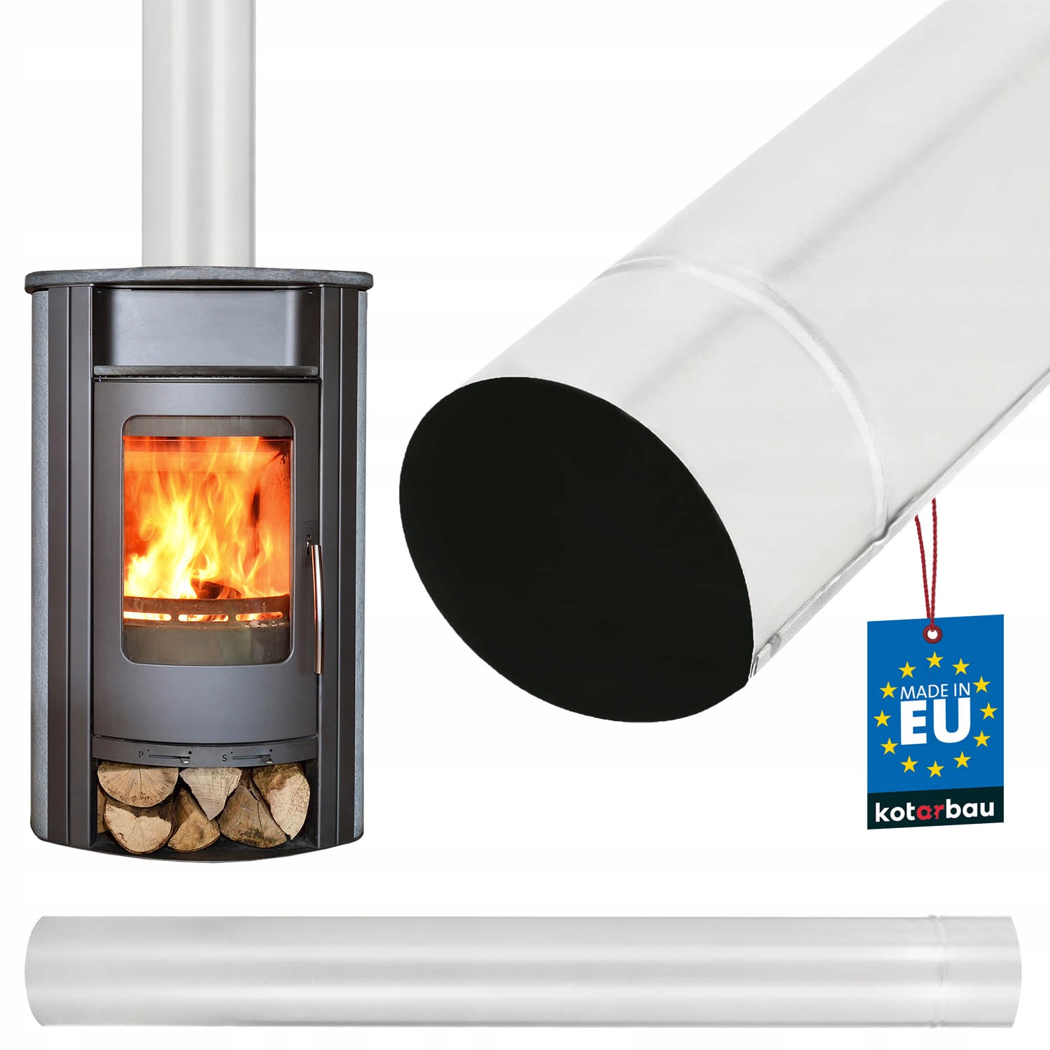RURA DYMNA PIECOWA KOMINOWA Ø150 mm KOZA PIECA PIECYKA KOMINKA ŻAROODPORNA (5904994042433 ...