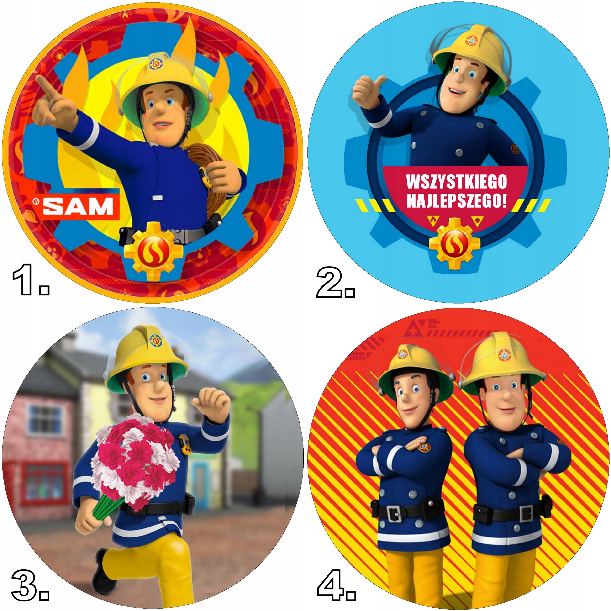 OPŁATEK NA TORT STRAŻAK SAM 19 CM +2 OBWODY GRATIS 12673787035 - Allegro.pl
