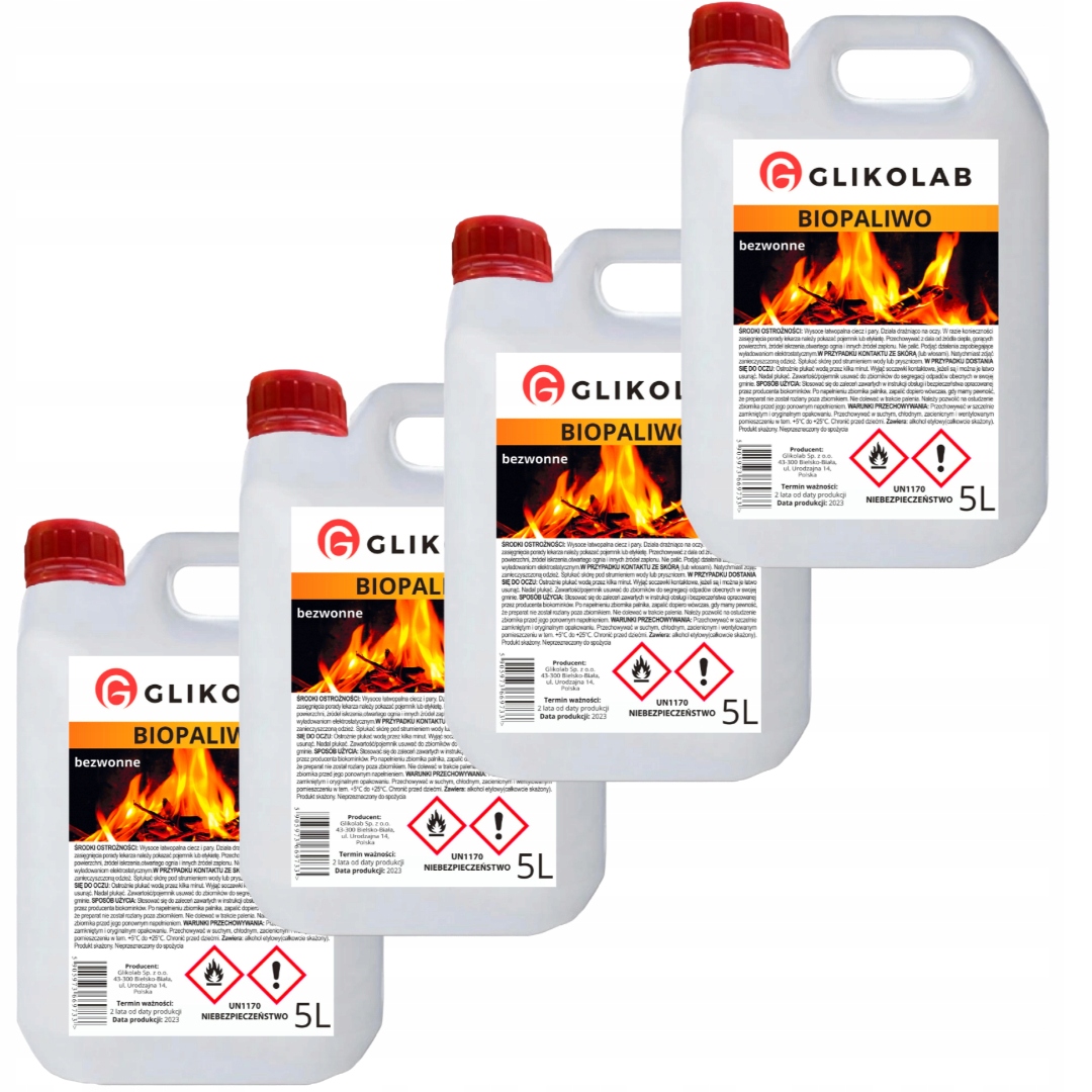 BIOPALIWO DO BIOKOMINKA BEZZAPACHOWE 20L (4x5L) (6922410215109) • Cena ...