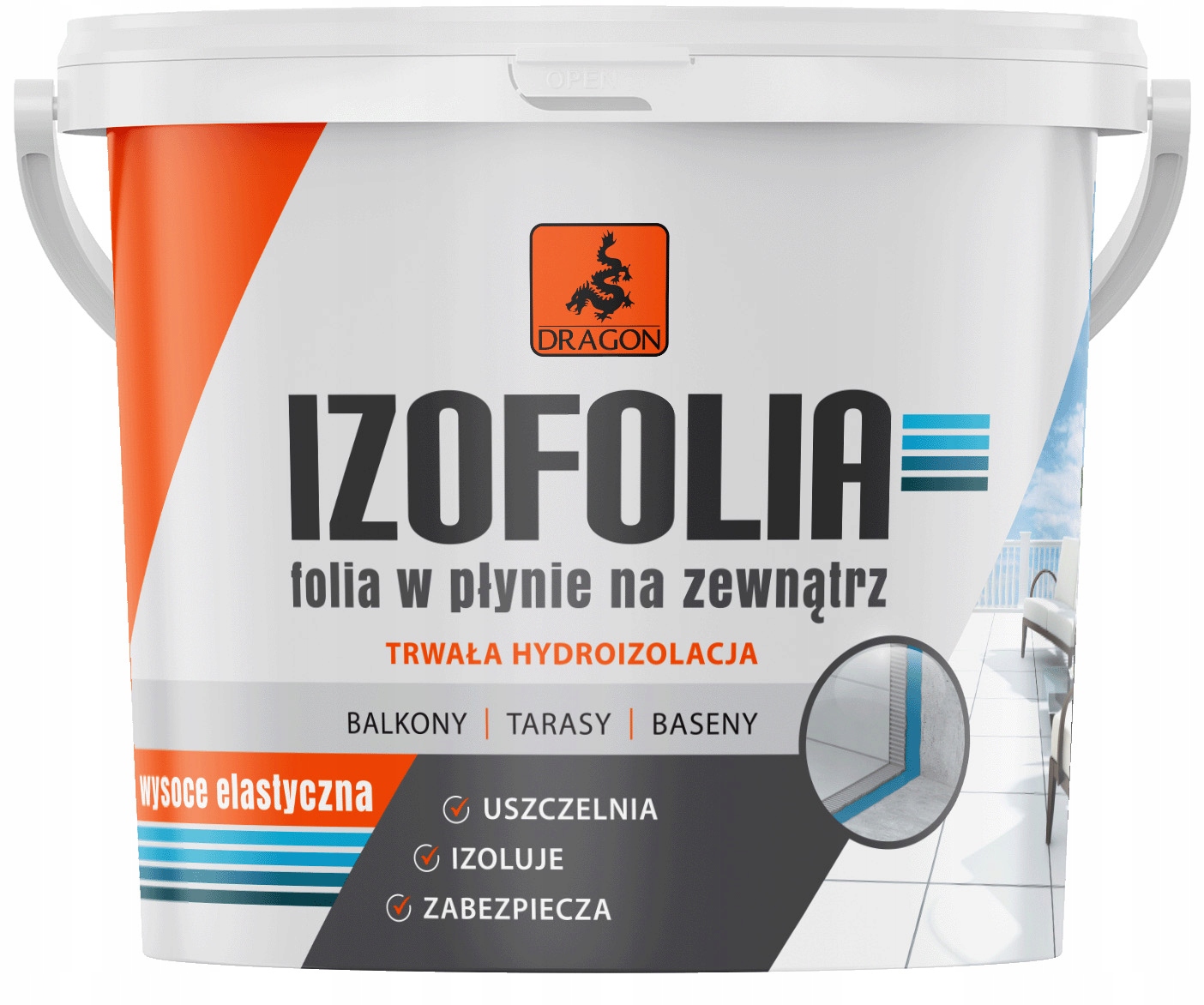 Dragon Izofolia Folia W Płynie Na Zewnątrz Hydroizolacja Balkon Taras 1 ...