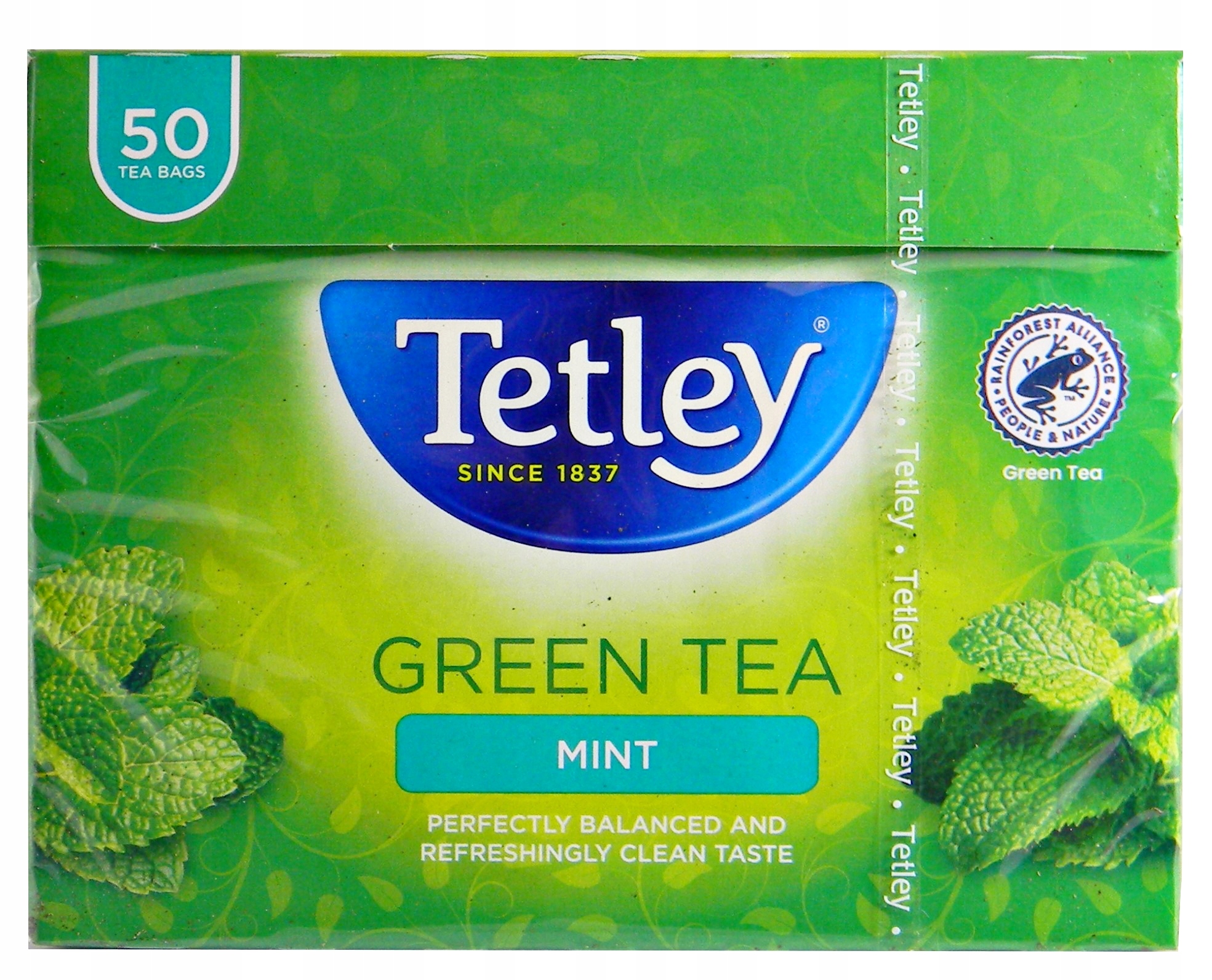 Herbata TETLEY GREEN TEA MINT 50tor. 100g (5000208074846) • Cena ...